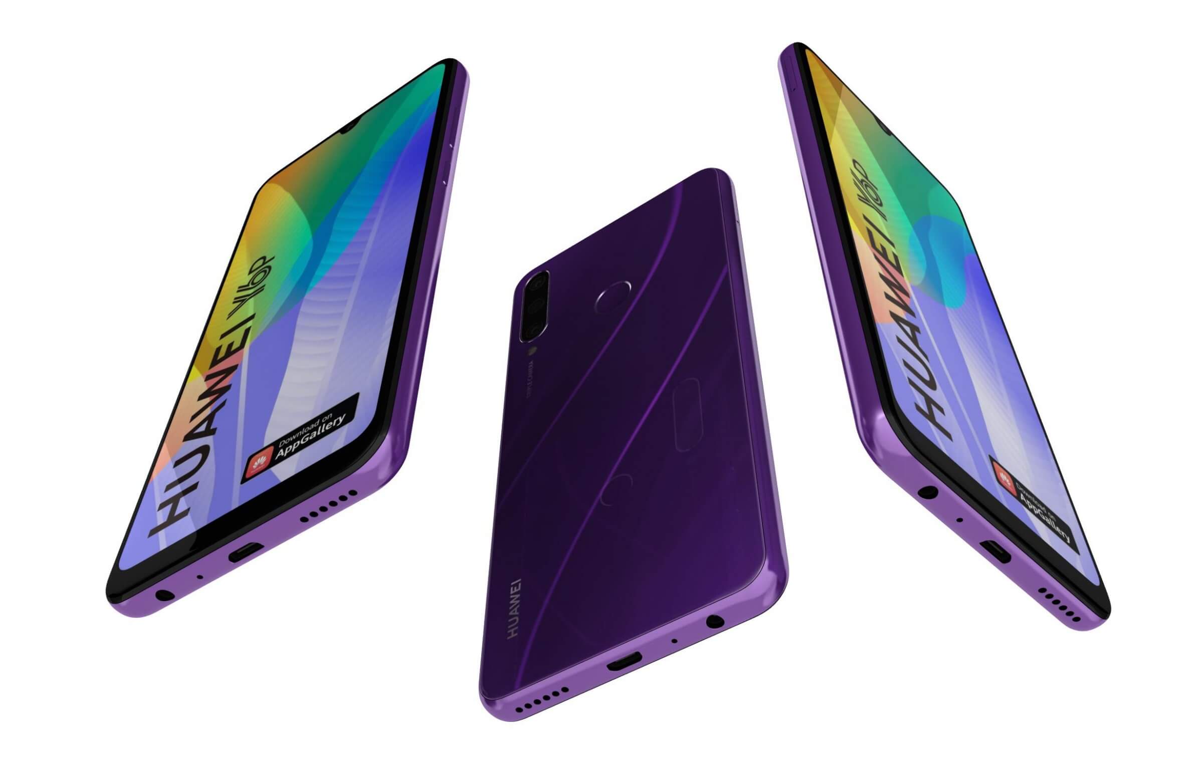 Huawei Y6P Phantom Purple - 3D Model by Rever_Art