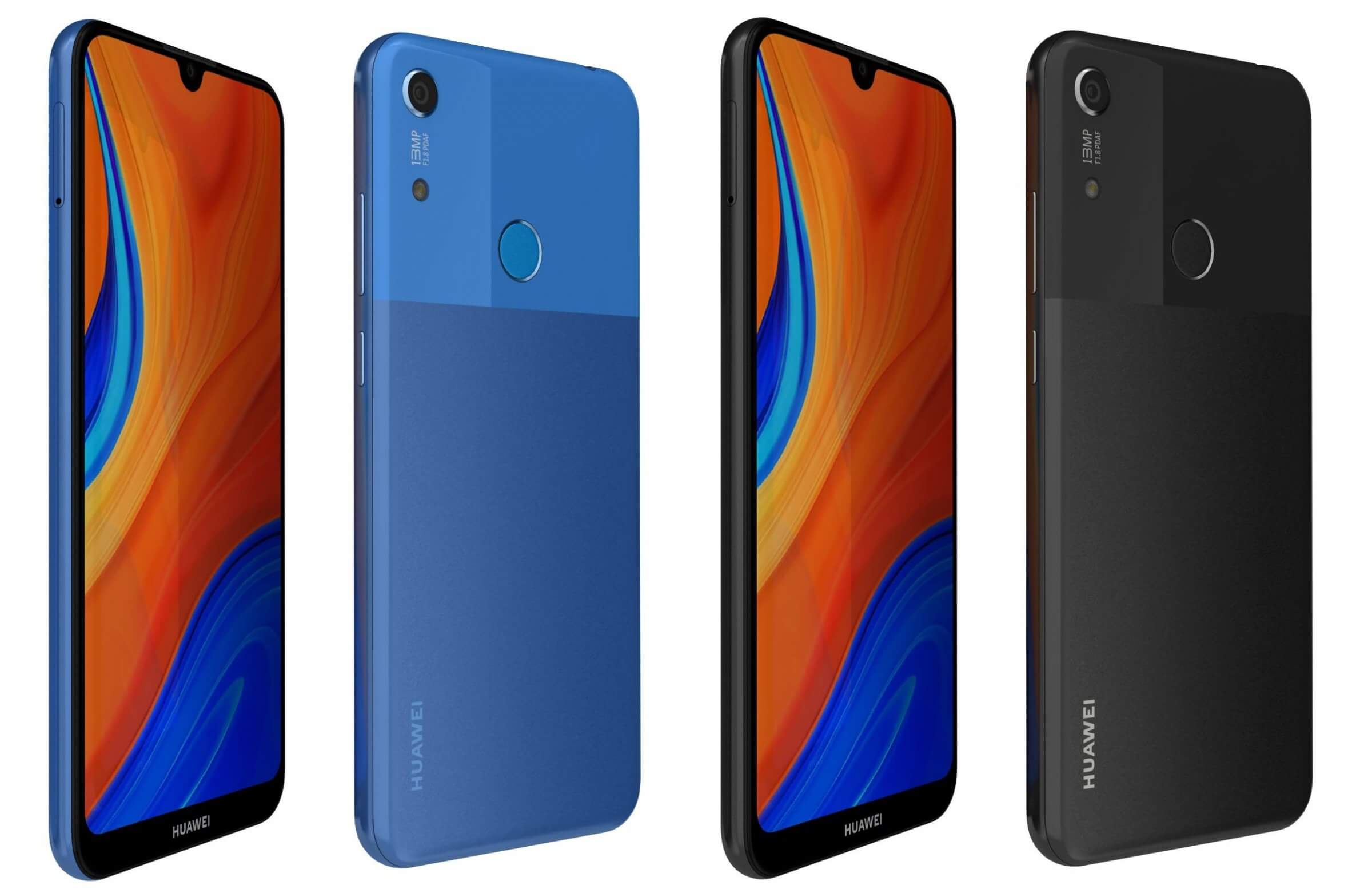 Huawei Y6s Black and Blue - 3D Model by Rever_Art