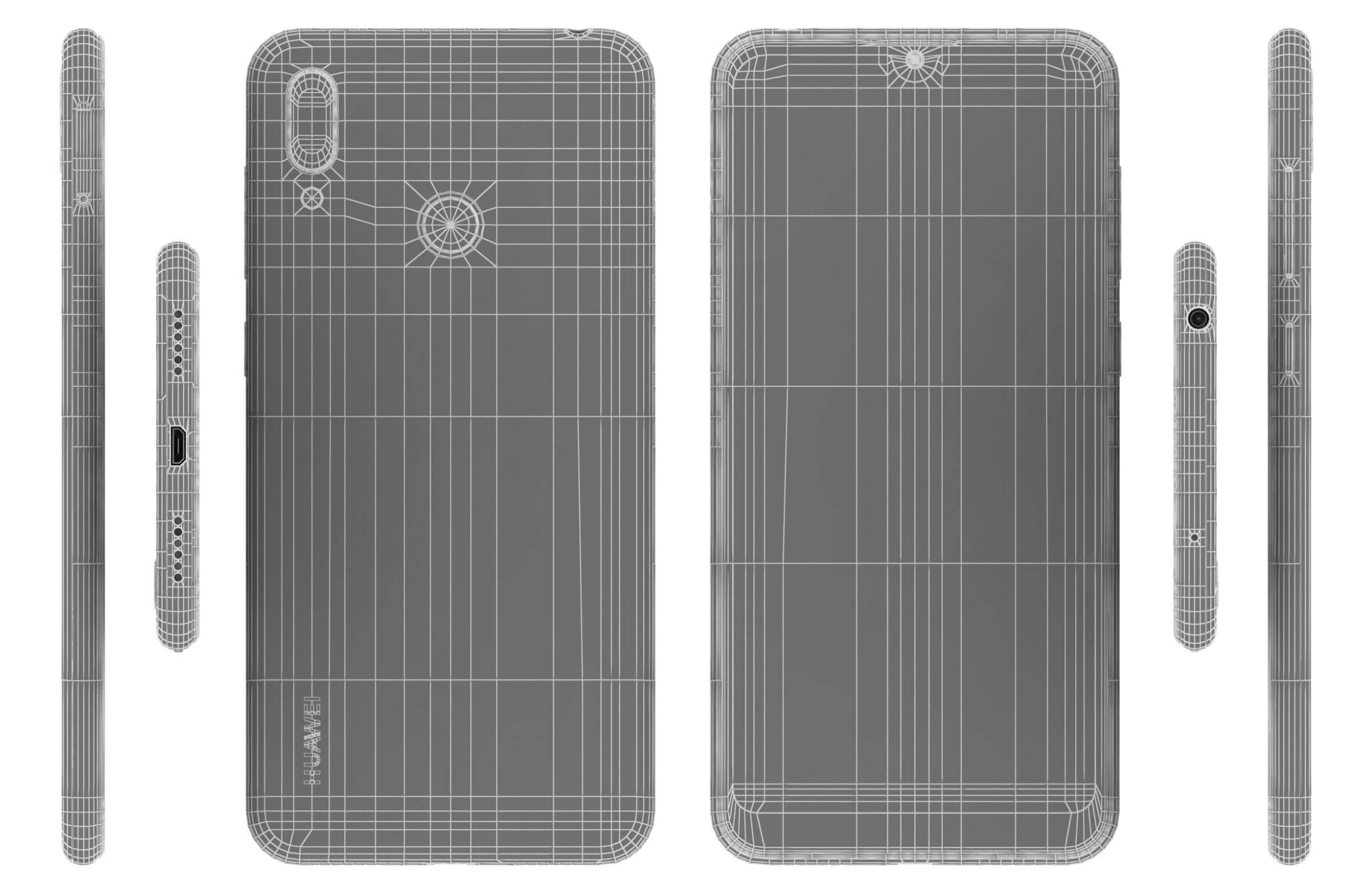 Huawei Y7 2019 All Colors - 3D Model by Rever_Art