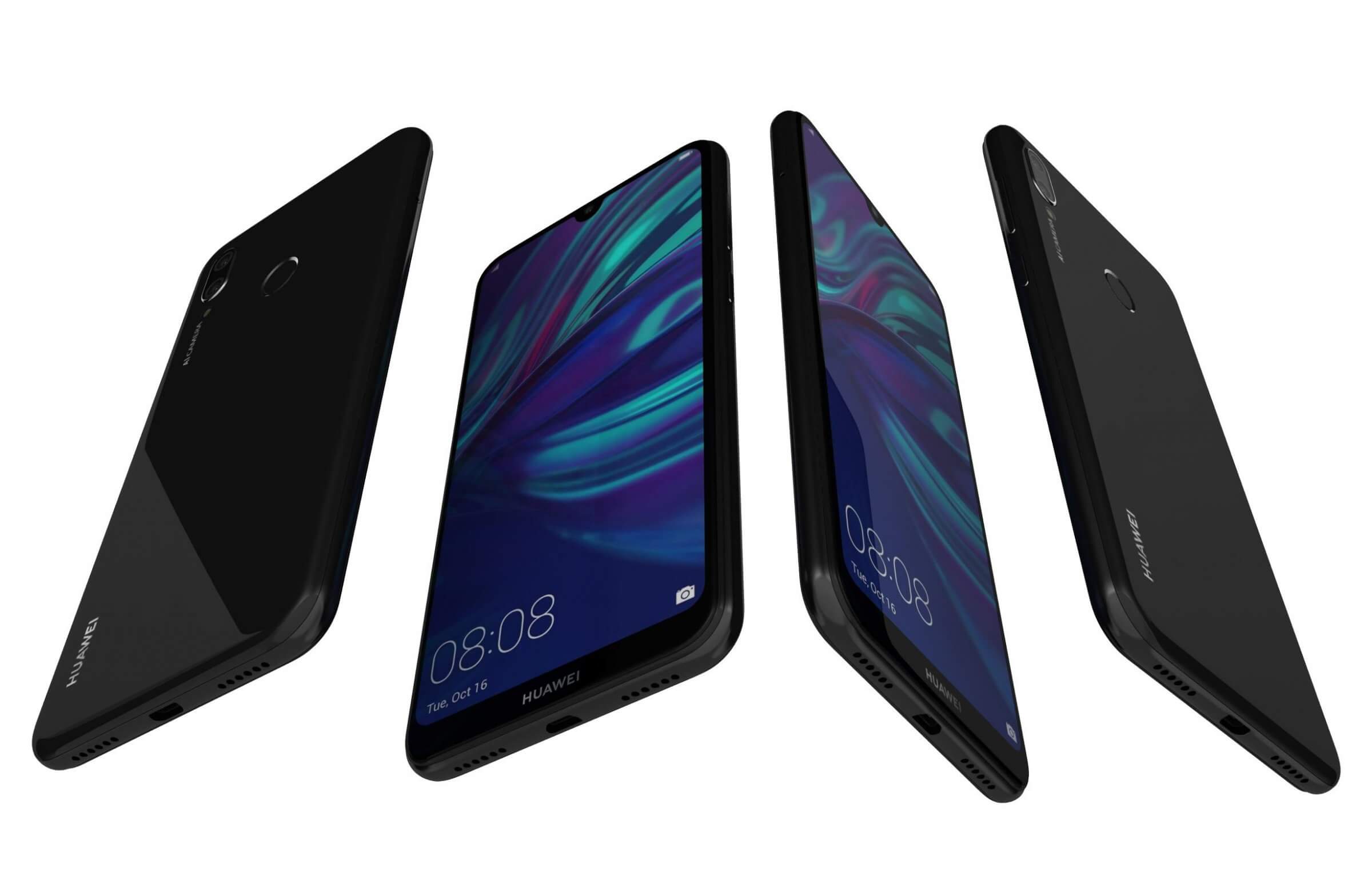 Huawei Y7 2019 Midnight Black - 3D Model by Rever_Art