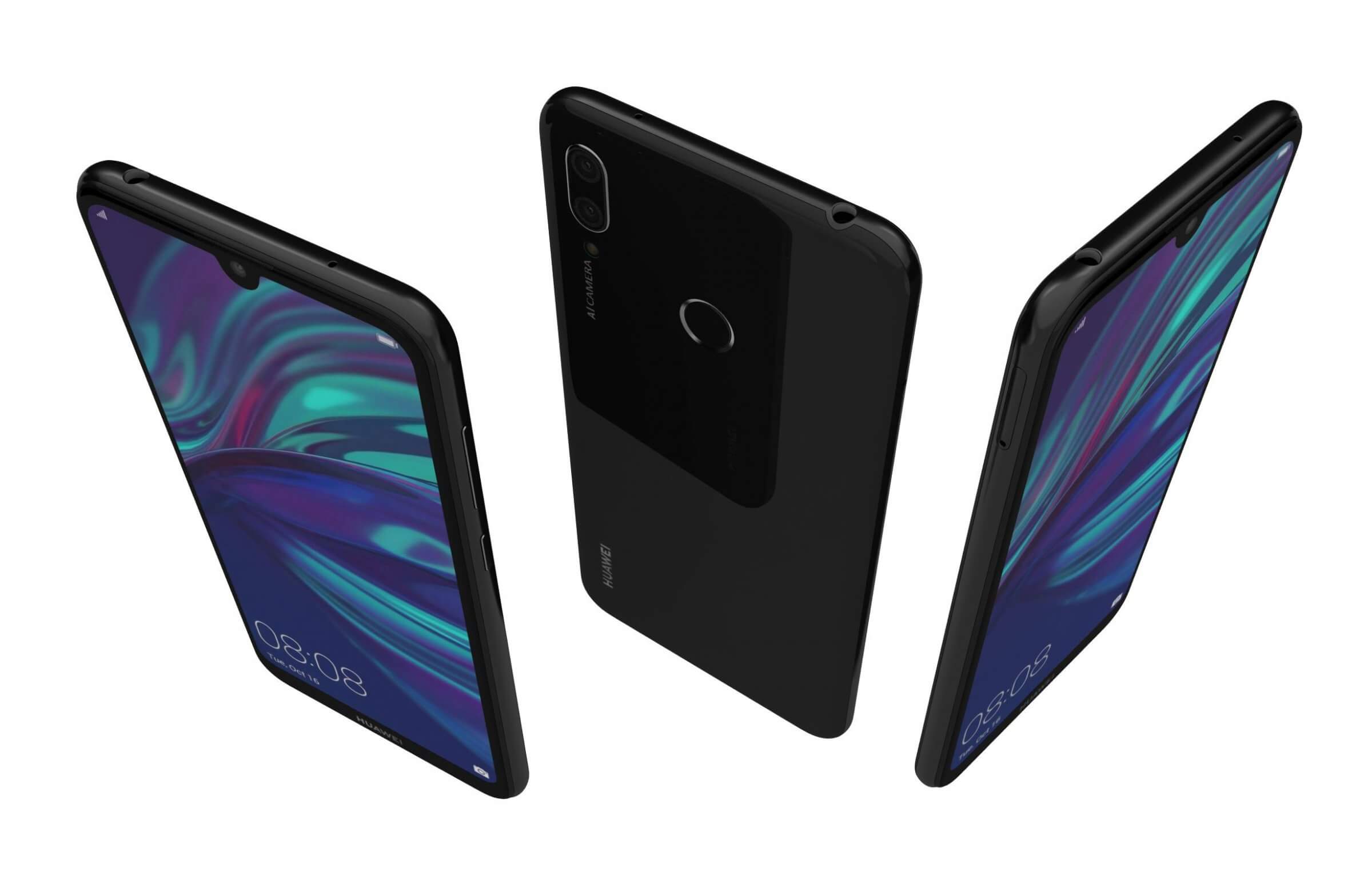 Huawei Y7 2019 Midnight Black - 3D Model by Rever_Art