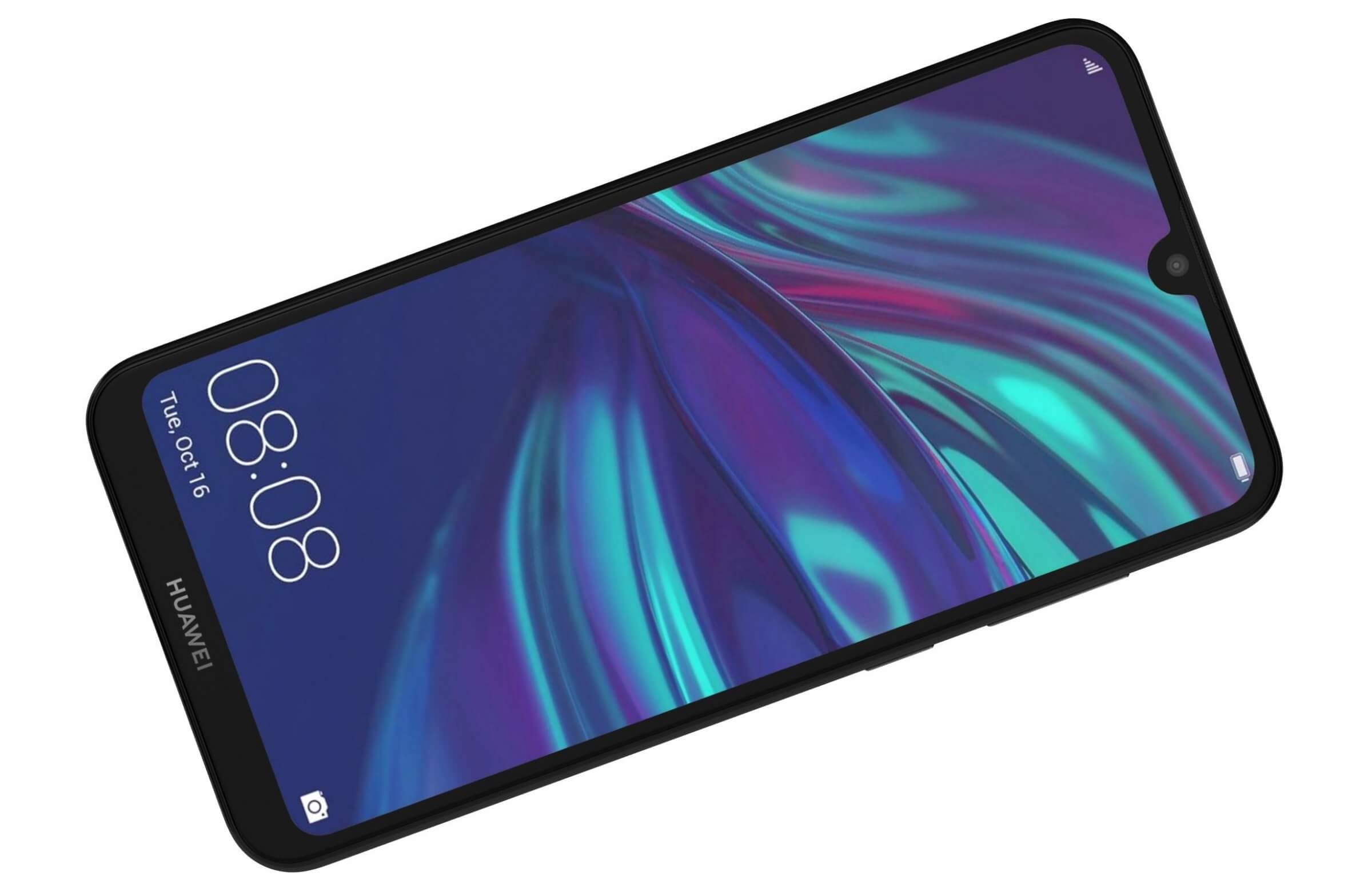 Huawei Y7 2019 Midnight Black - 3D Model by Rever_Art