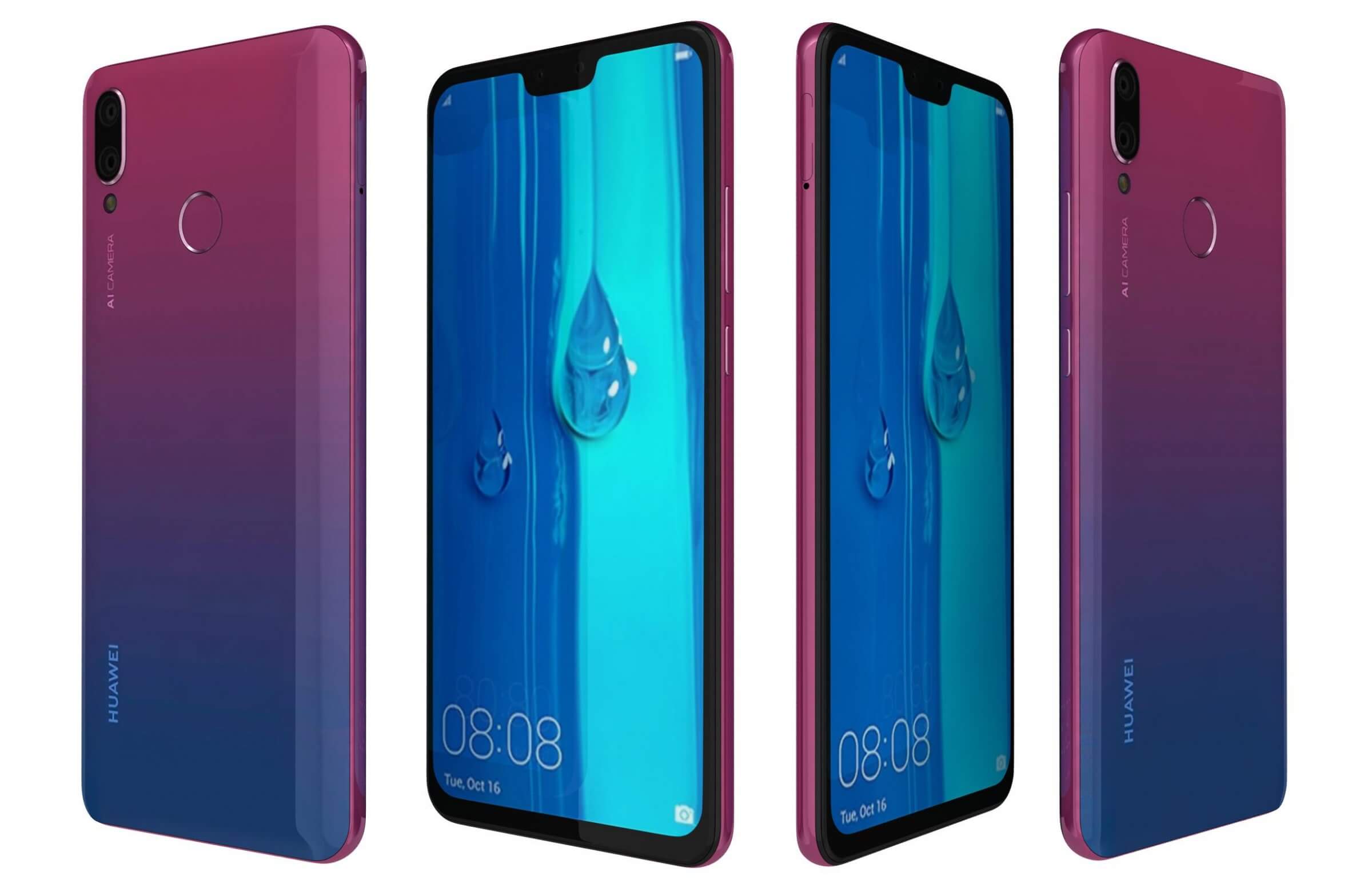 Huawei Y9 2019 All Colors - 3D Model by Rever_Art