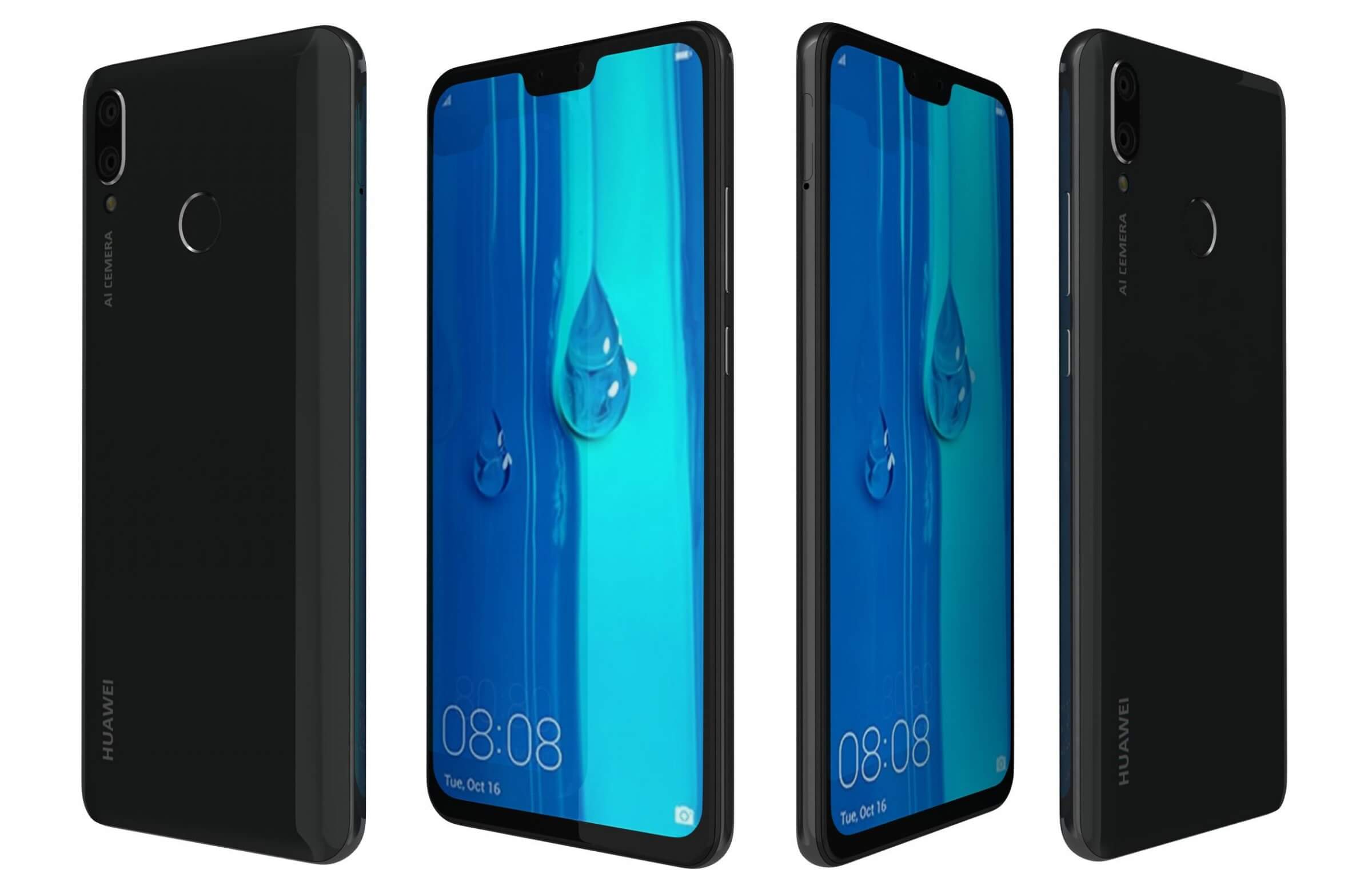 Huawei Y9 2019 Black - 3D Model by Rever_Art