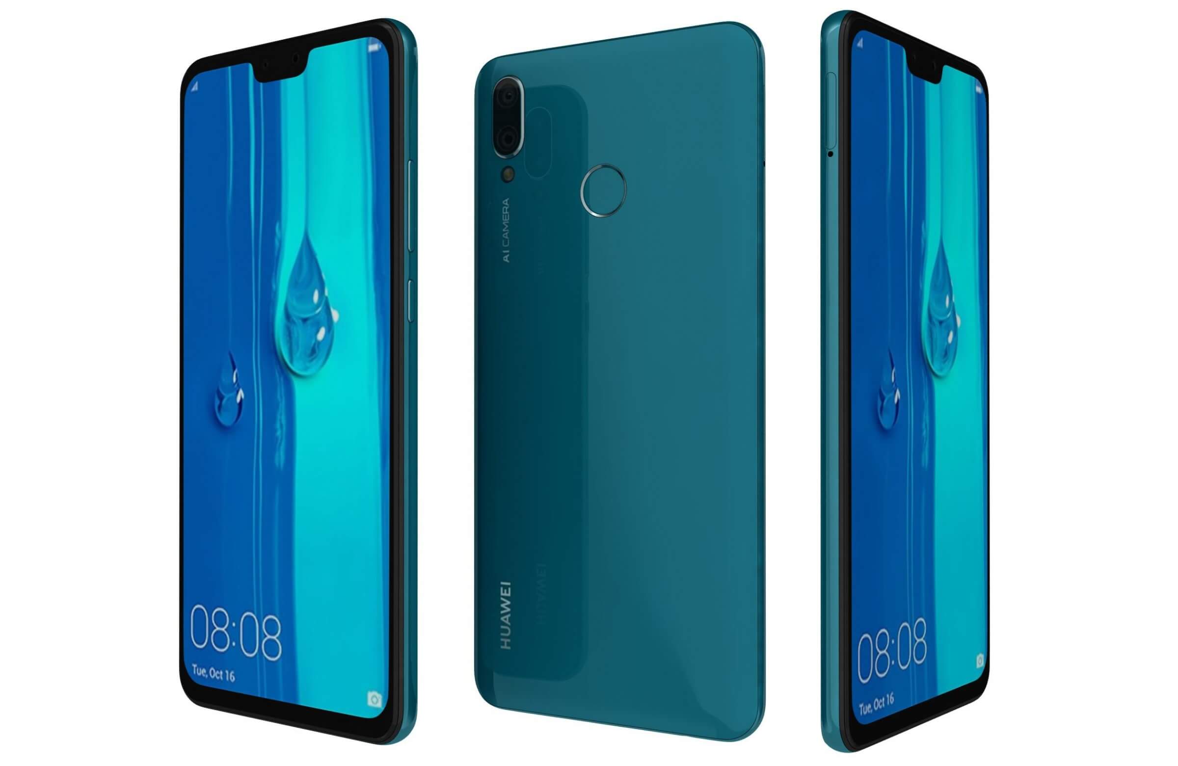 Huawei Y9 2019 Blue - 3D Model by Rever_Art