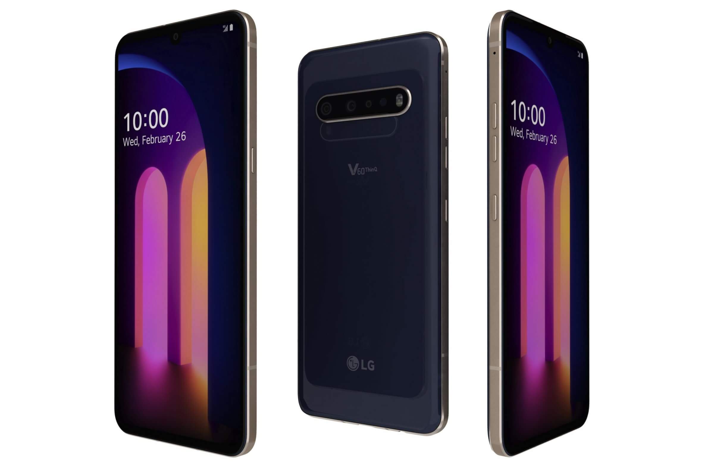 LG V60 ThinQ Classy Blue - 3D Model by Rever_Art