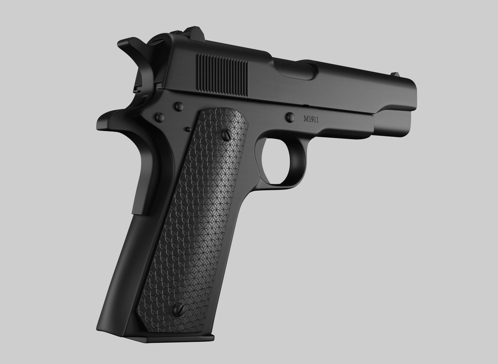 Colt M1911 Pistol Black - 3D Model by Rever_Art