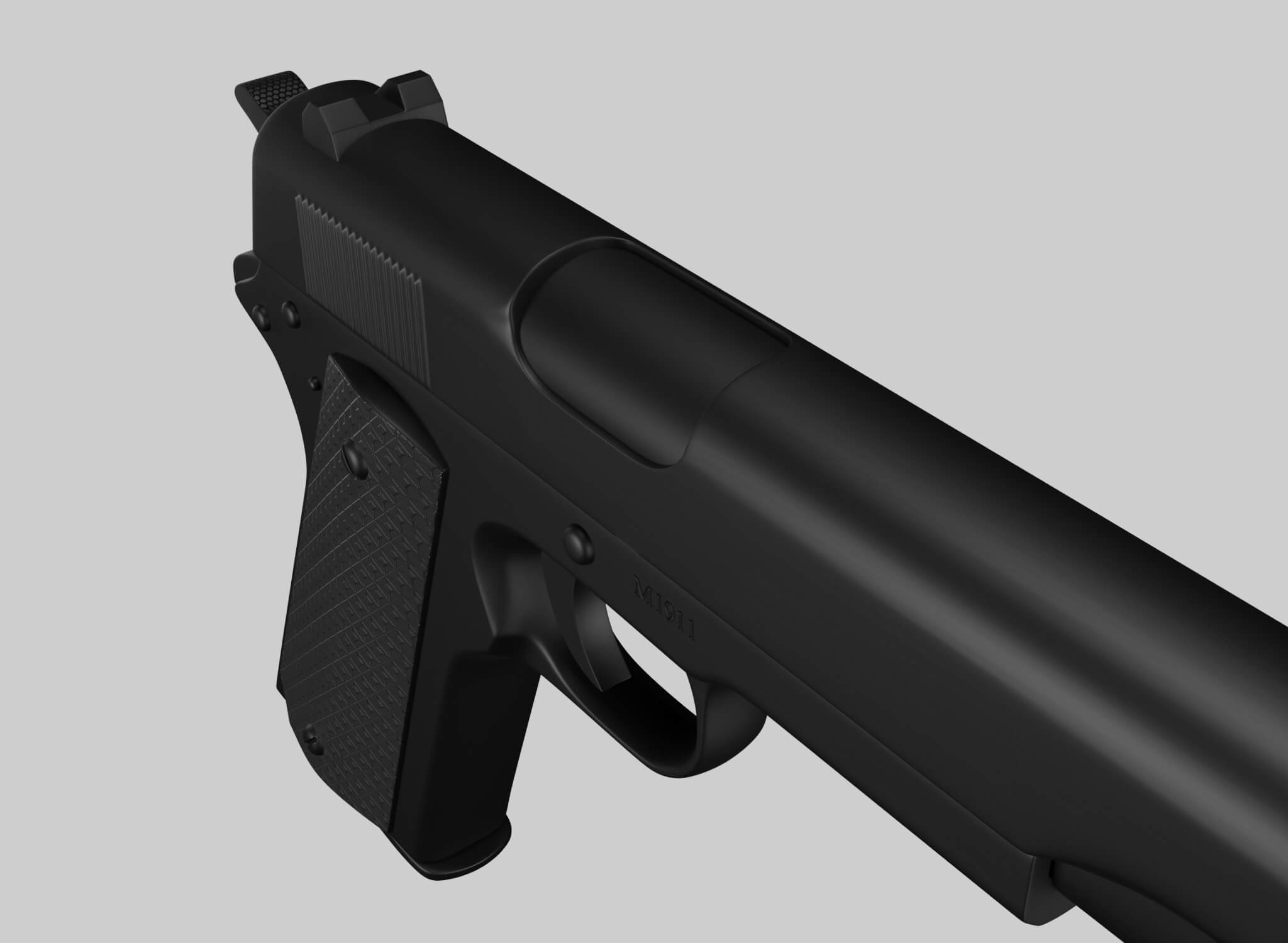 Colt M1911 Pistol Black - 3D Model by Rever_Art