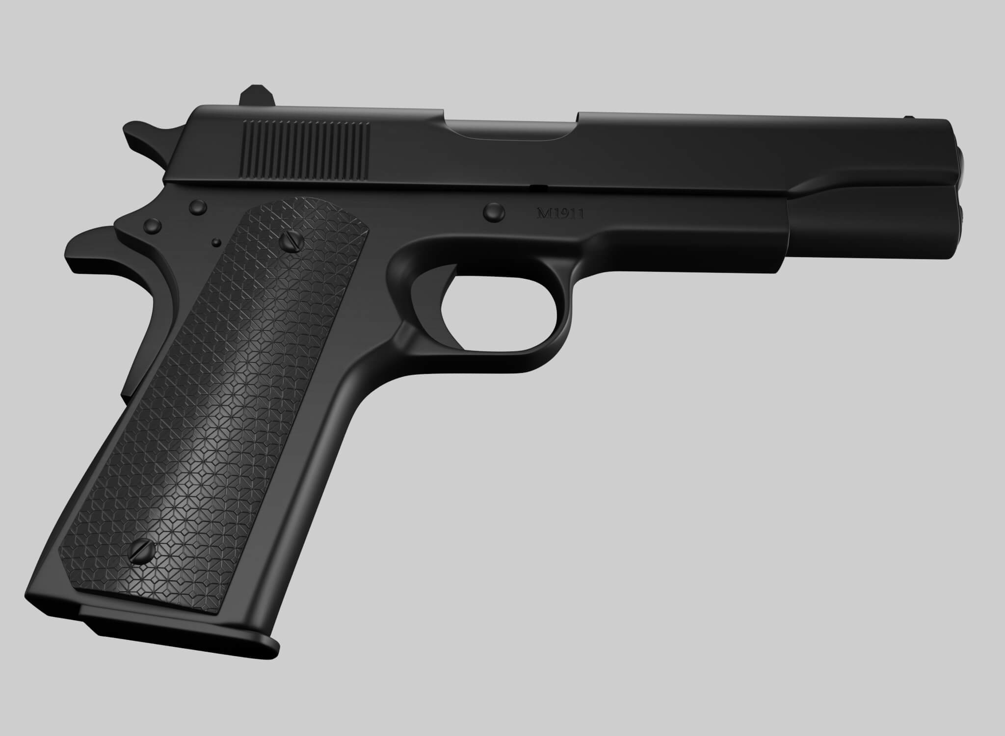 Colt M1911 Pistol Black - 3D Model by Rever_Art