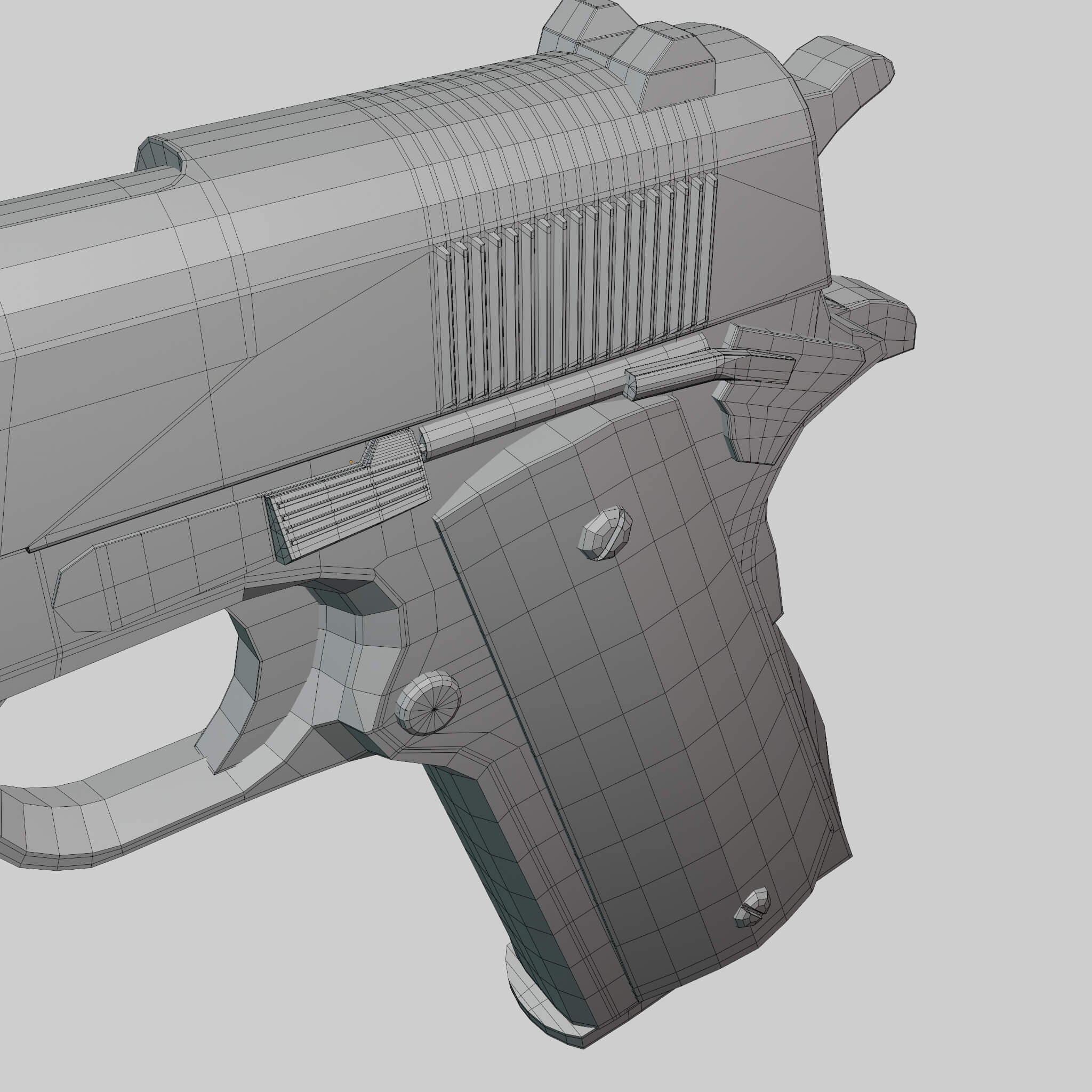 Colt M1911 Pistol Black - 3D Model by Rever_Art