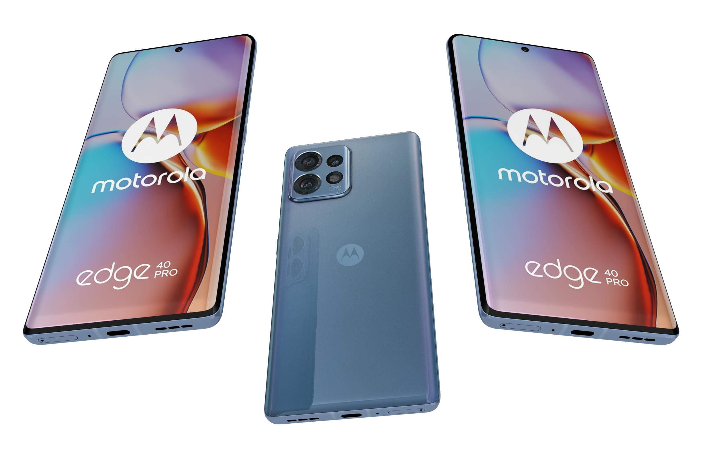 Motorola Edge 40 Pro Black and Blue - 3D Model by Rever_Art