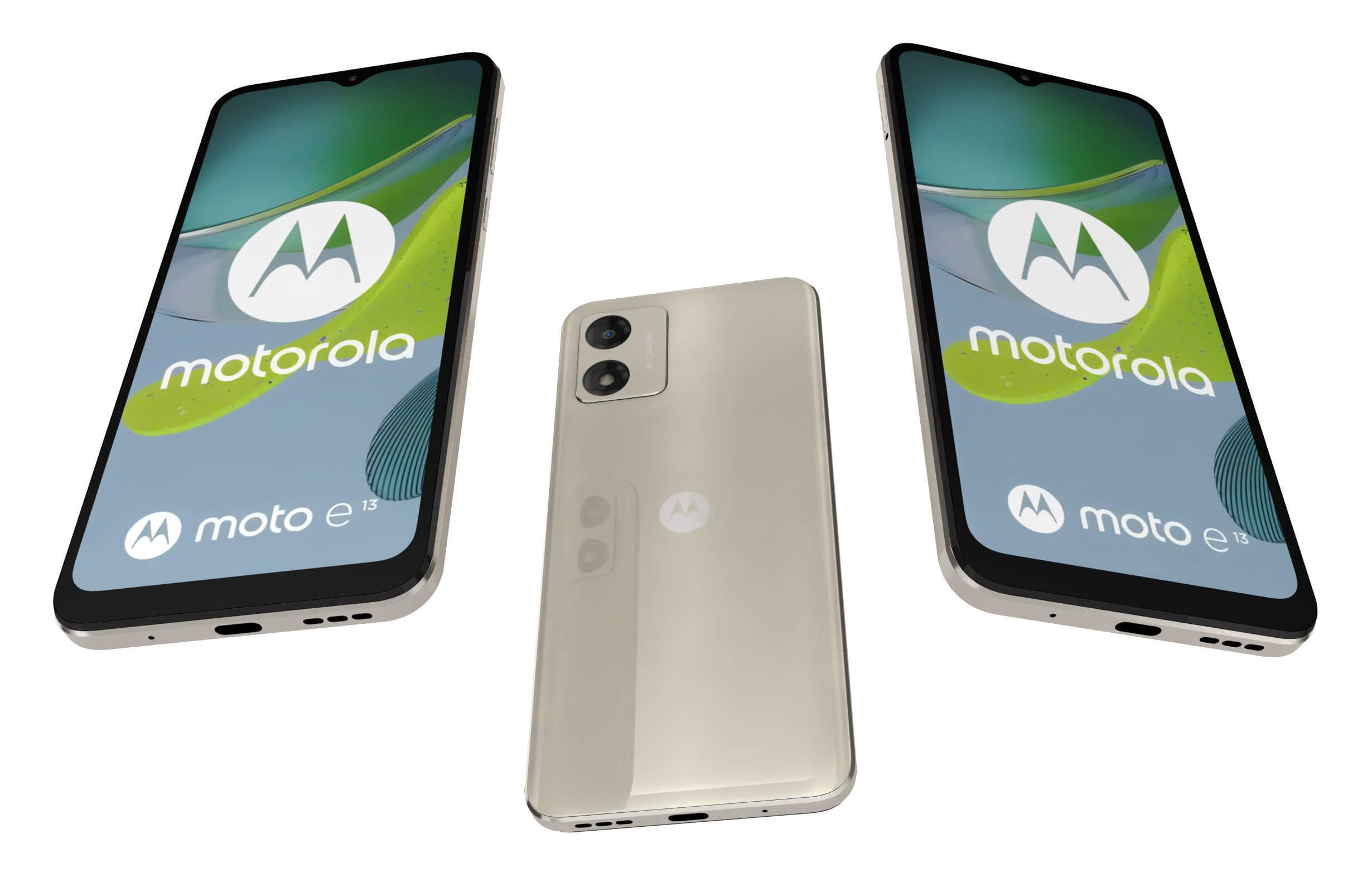 Motorola Moto E13 Whitem Blue - 3D Model by Rever_Art