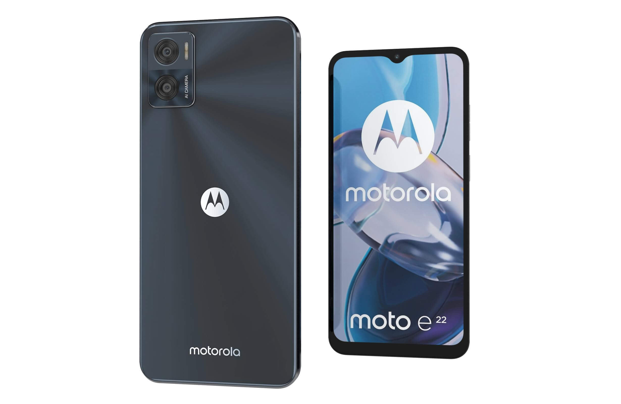 Motorola Moto E22 Black And Blue - 3D Model by Rever_Art