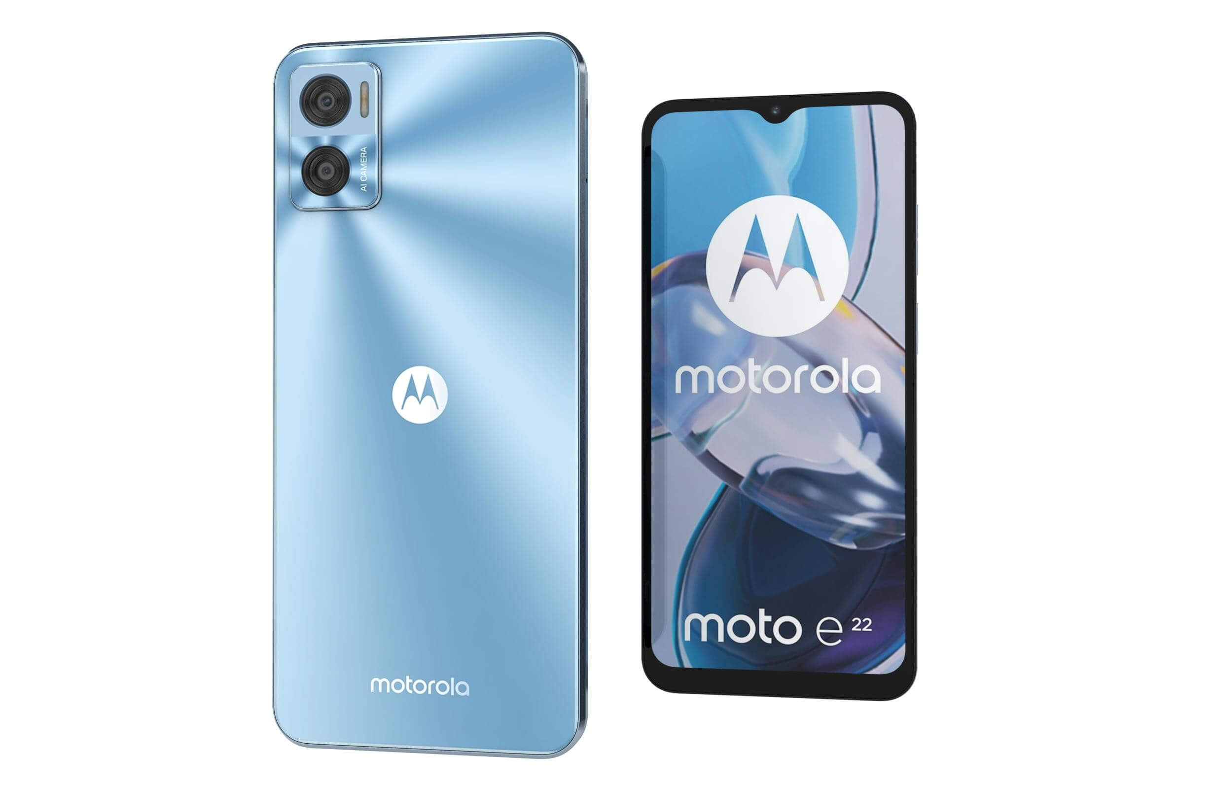 Motorola Moto E22 Blue - 3D Model by Rever_Art