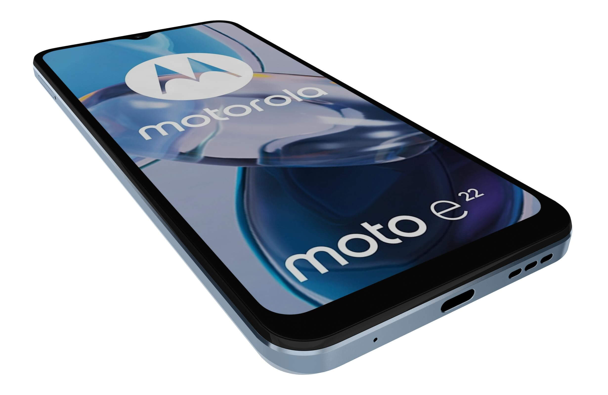 Motorola Moto E22 Blue - 3D Model by Rever_Art