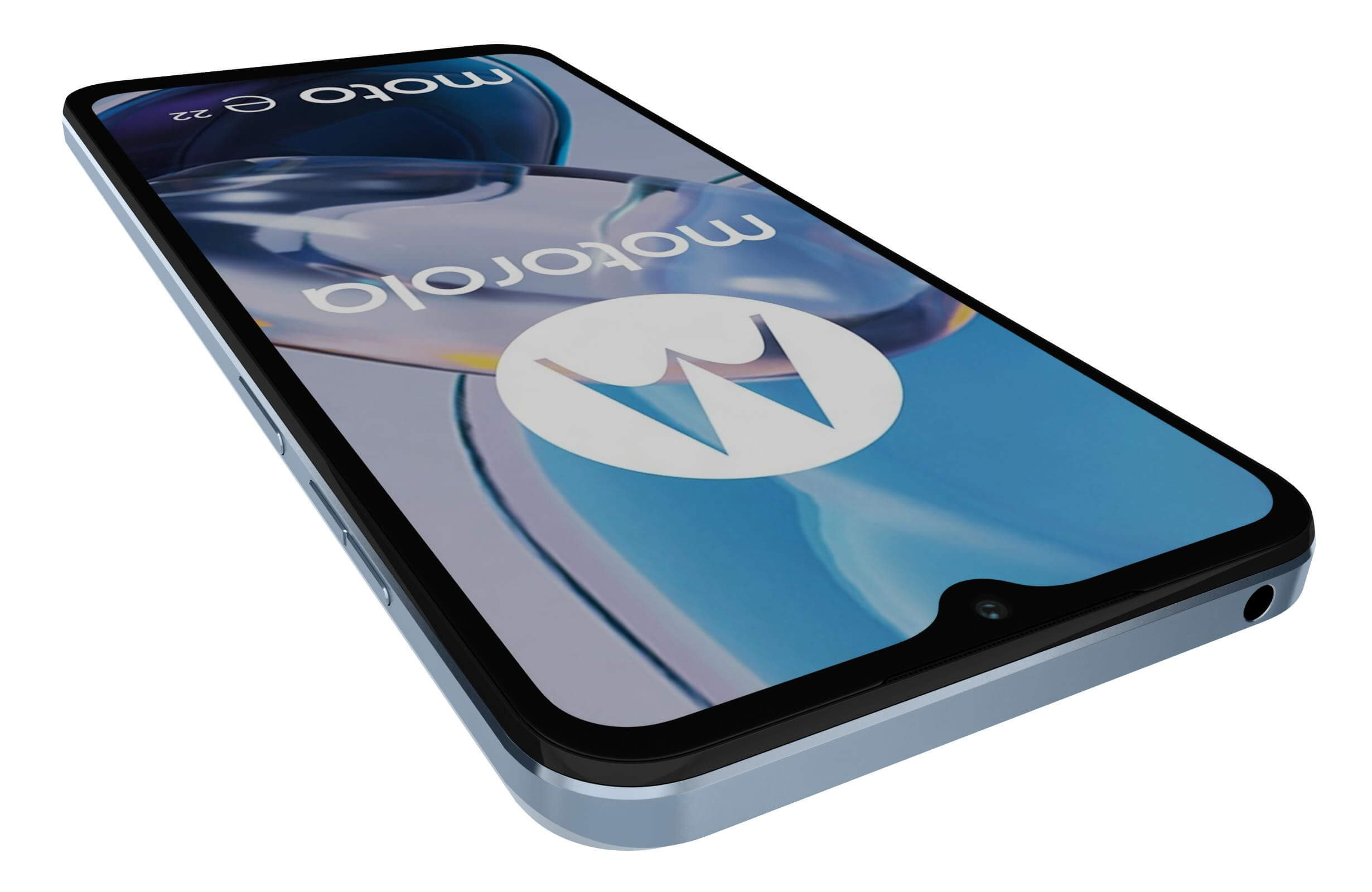Motorola Moto E22 Blue - 3D Model by Rever_Art