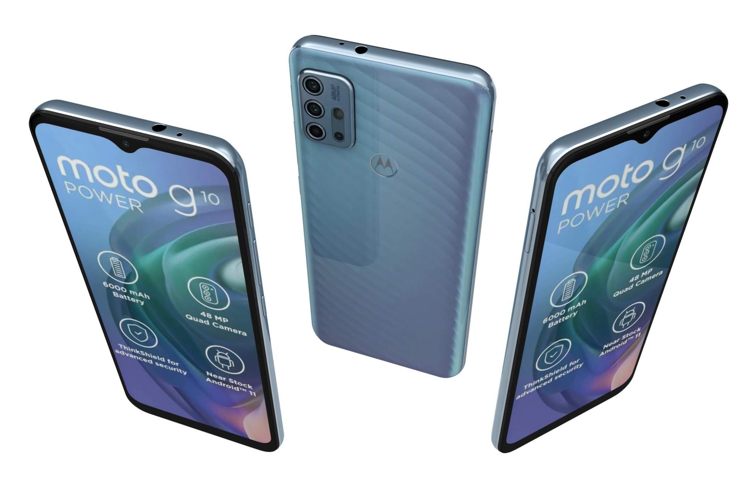 Motorola Moto G10 Power Breeze Blue - 3D Model by Rever_Art