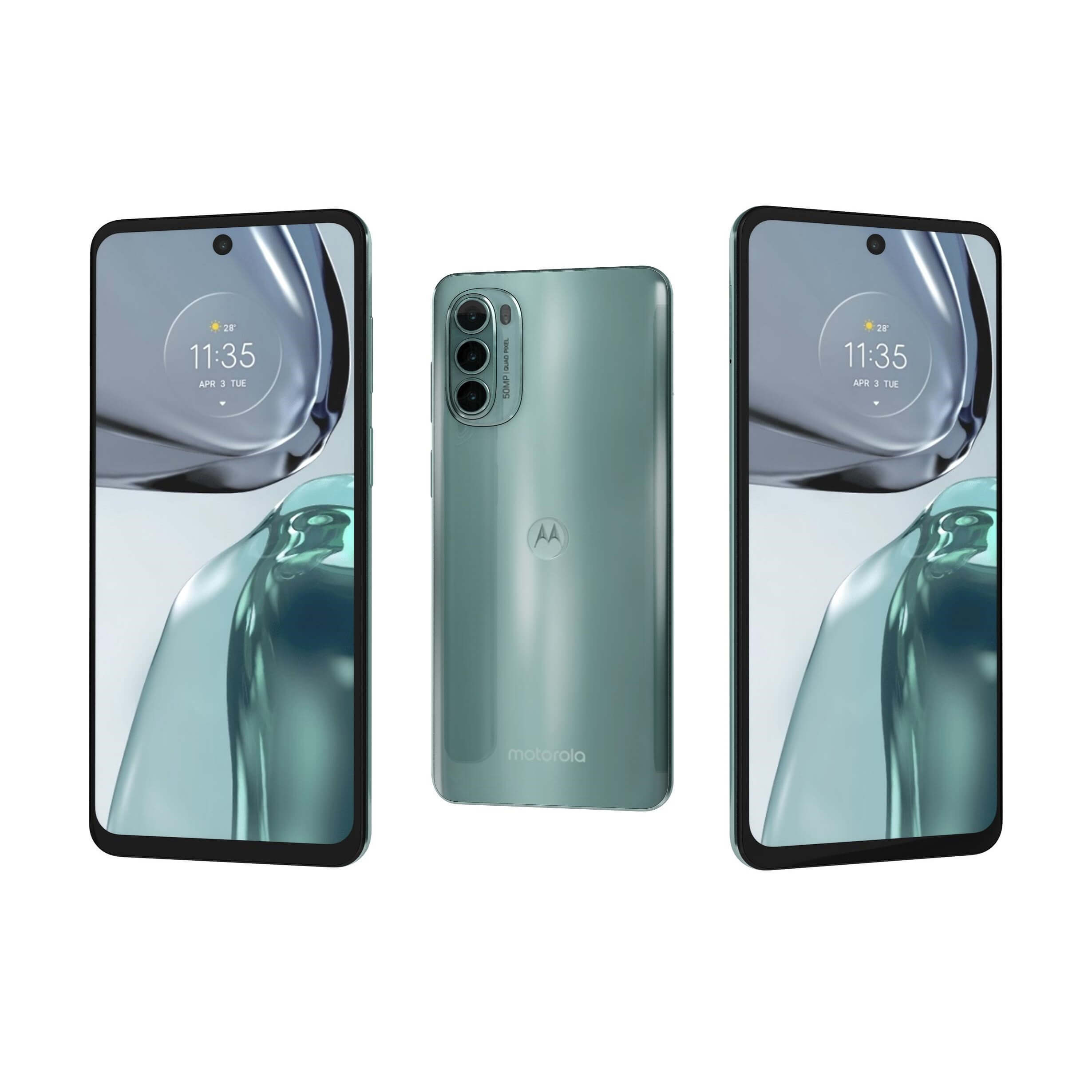 Motorola Moto G62 5G Black and Green - 3D Model by Rever_Art
