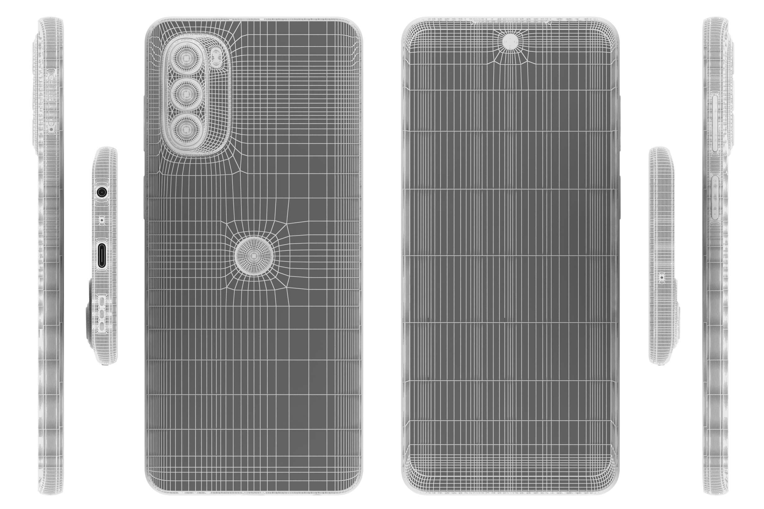 Motorola Moto G62 5G Black and Green - 3D Model by Rever_Art