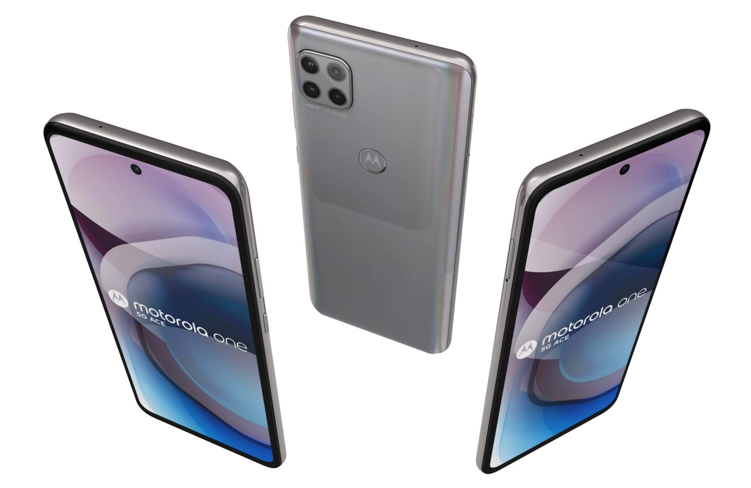 Motorola One 5G Ace Frosted Silver - 3D Model by Rever_Art