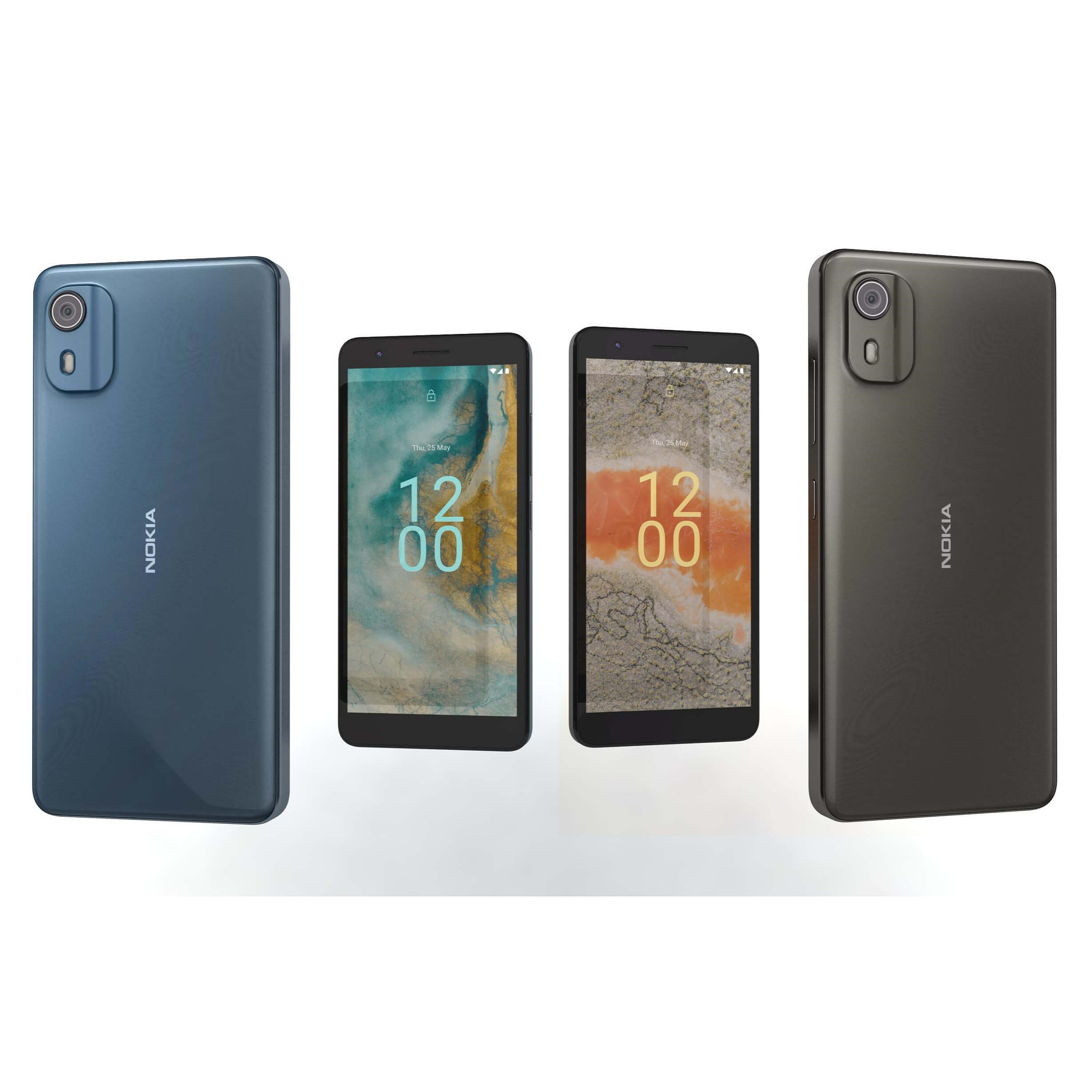 Nokia C02 Charcoal and Dark Cyan - 3D Model by Rever_Art