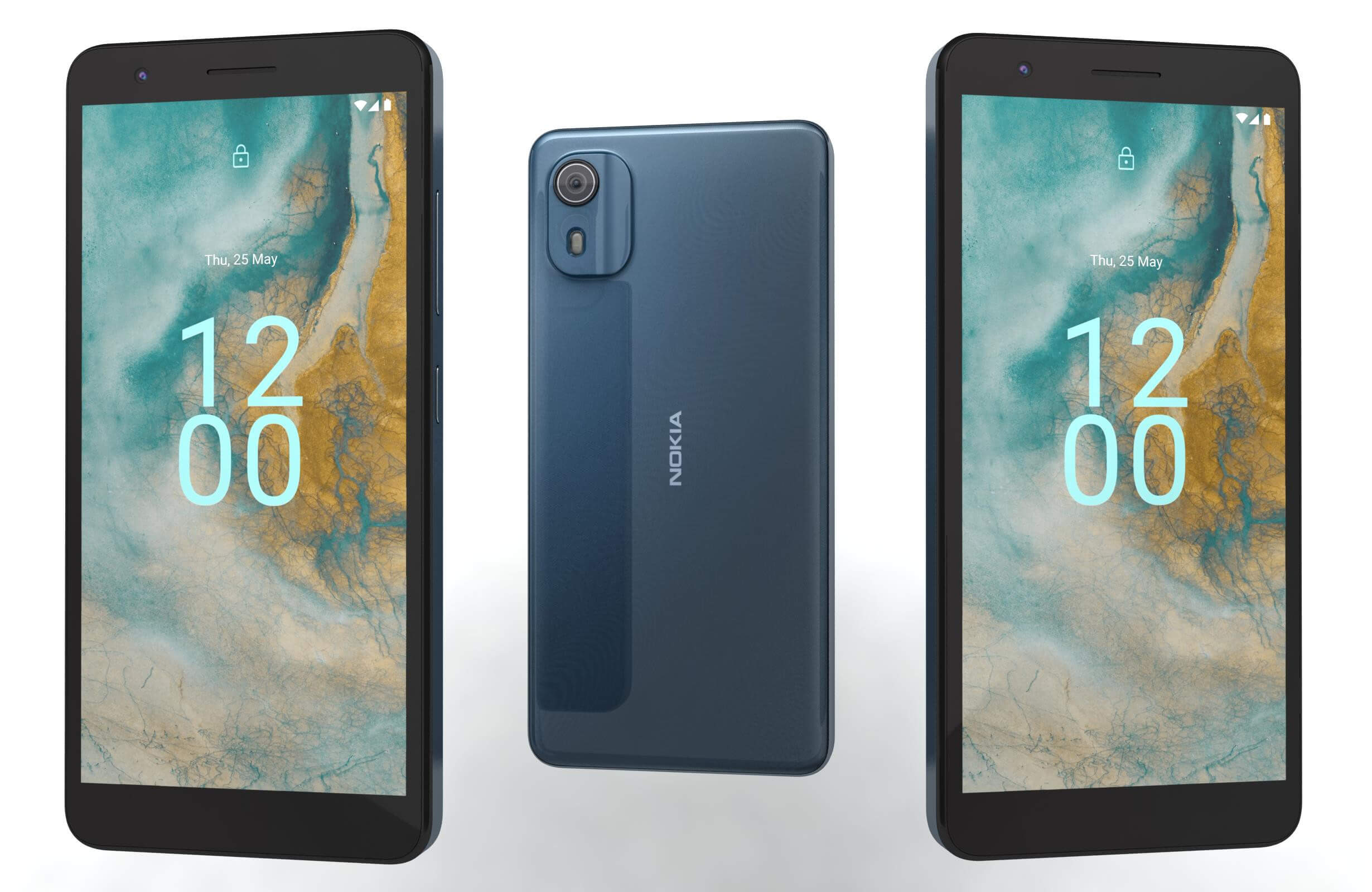 Nokia C02 Charcoal and Dark Cyan - 3D Model by Rever_Art