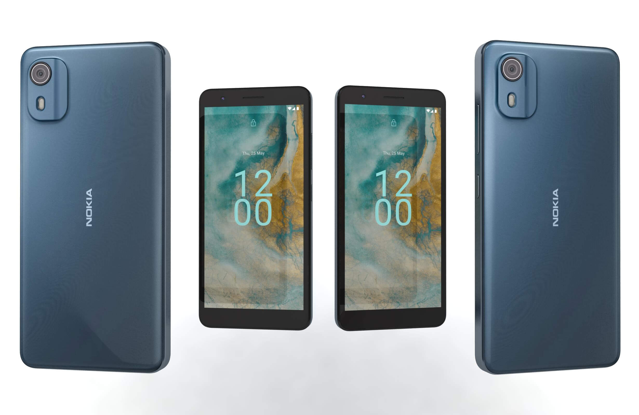 Nokia C02 Charcoal and Dark Cyan - 3D Model by Rever_Art