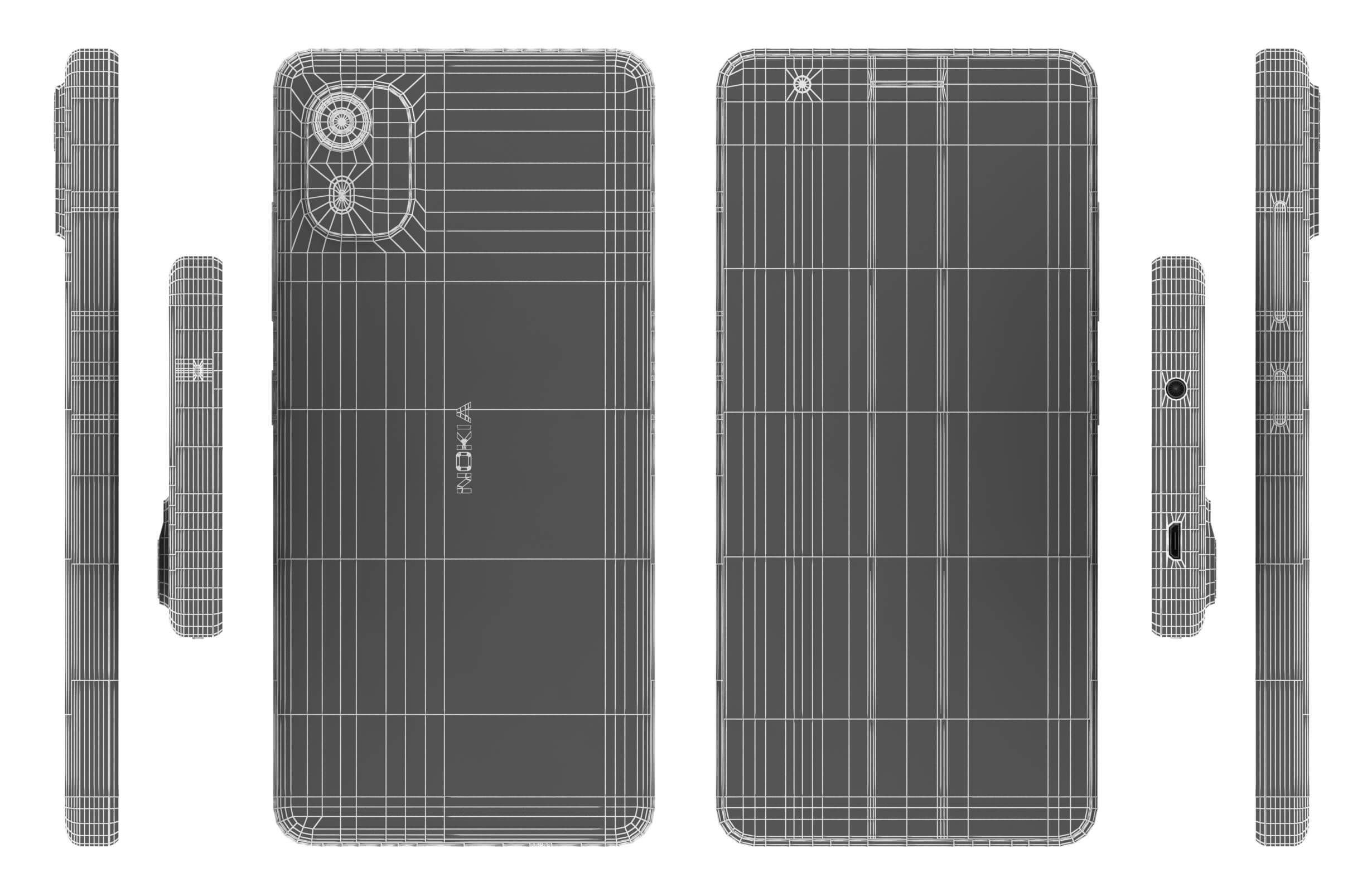 Nokia C02 Charcoal and Dark Cyan - 3D Model by Rever_Art