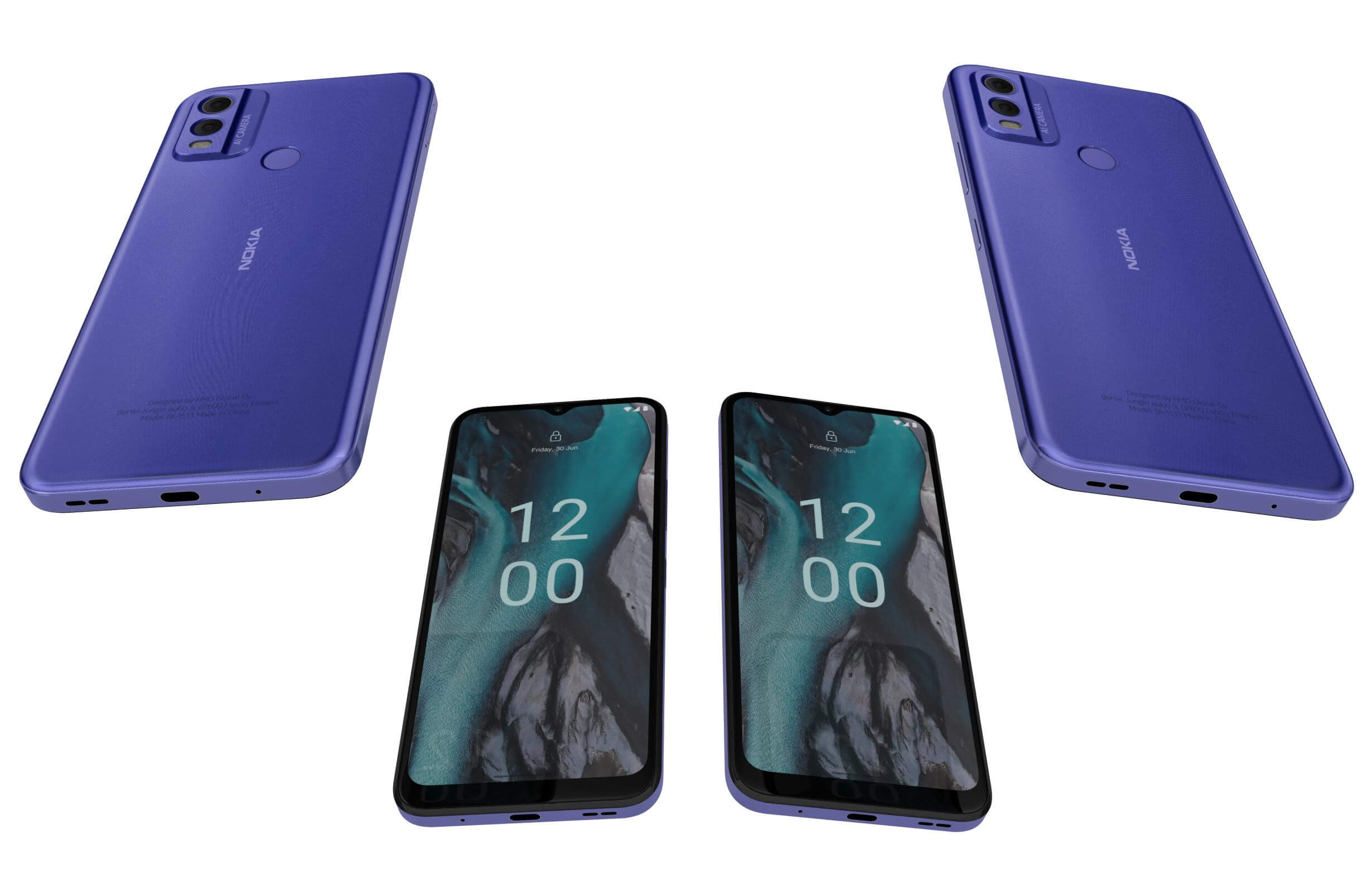 Nokia C22 Purple - 3D Model by Rever_Art