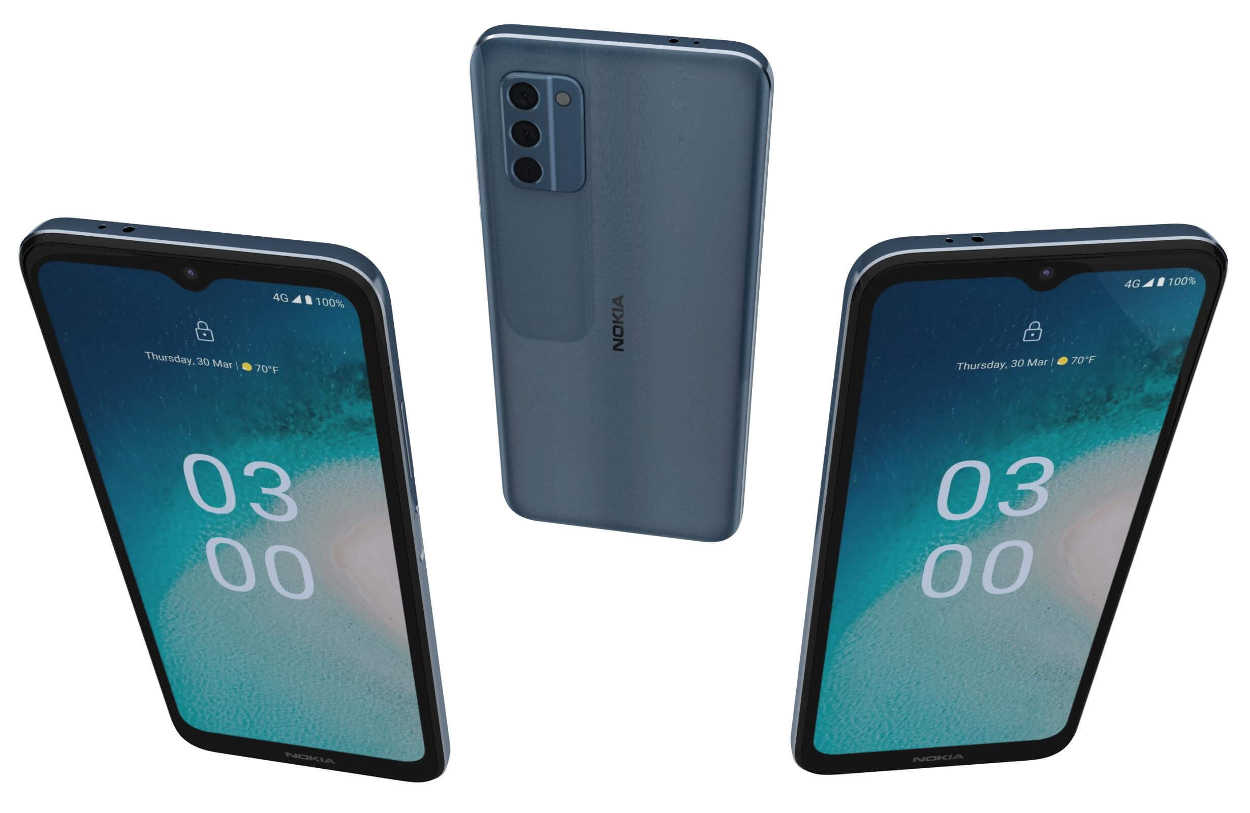 Nokia C300 Blue - 3D Model by Rever_Art