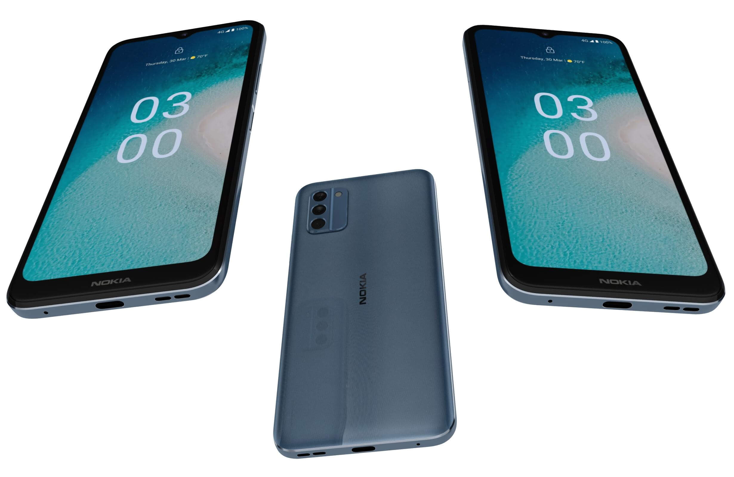 Nokia C300 Blue - 3D Model by Rever_Art