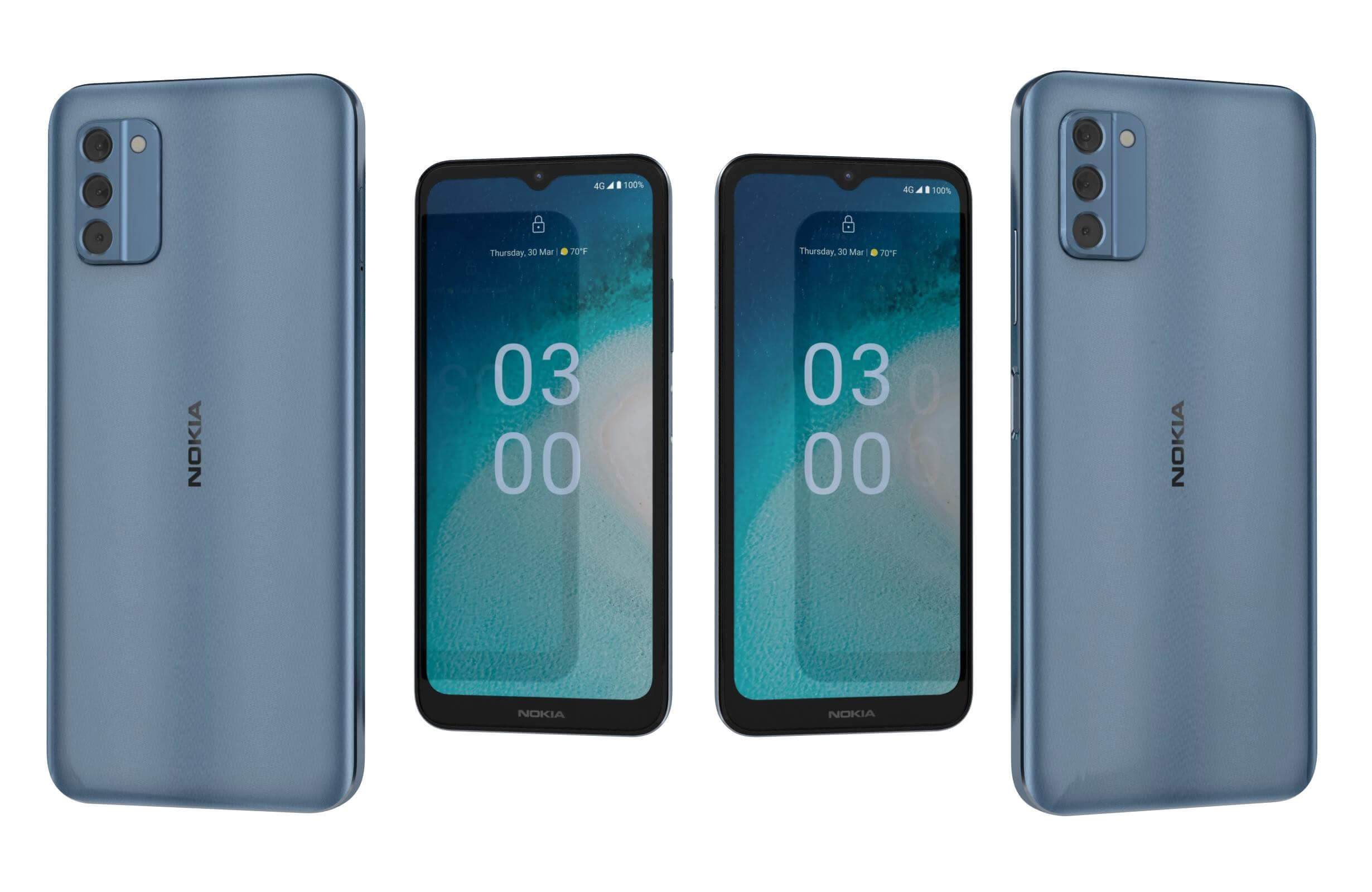 Nokia C300 Blue - 3D Model by Rever_Art