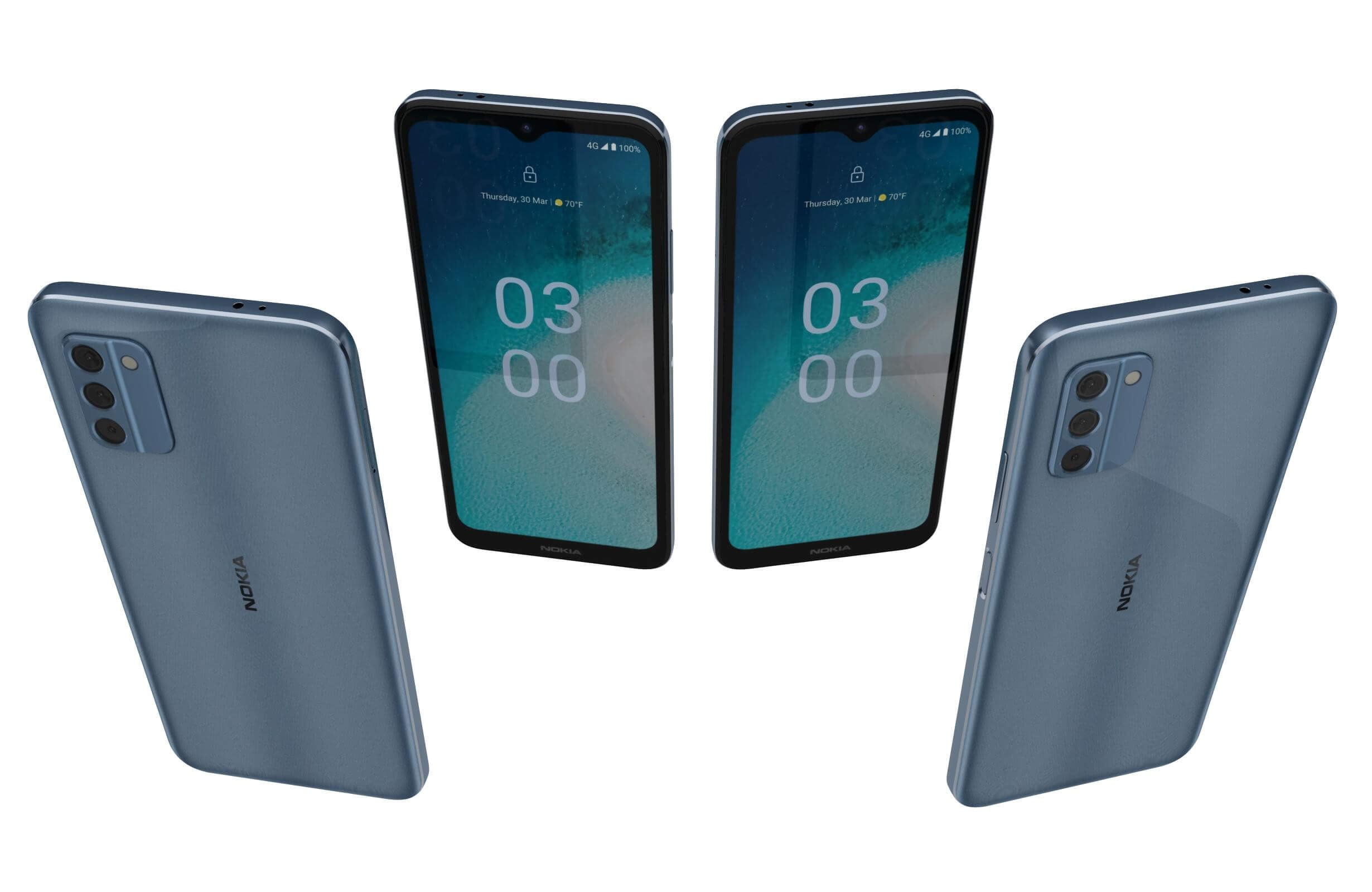 Nokia C300 Blue - 3D Model by Rever_Art