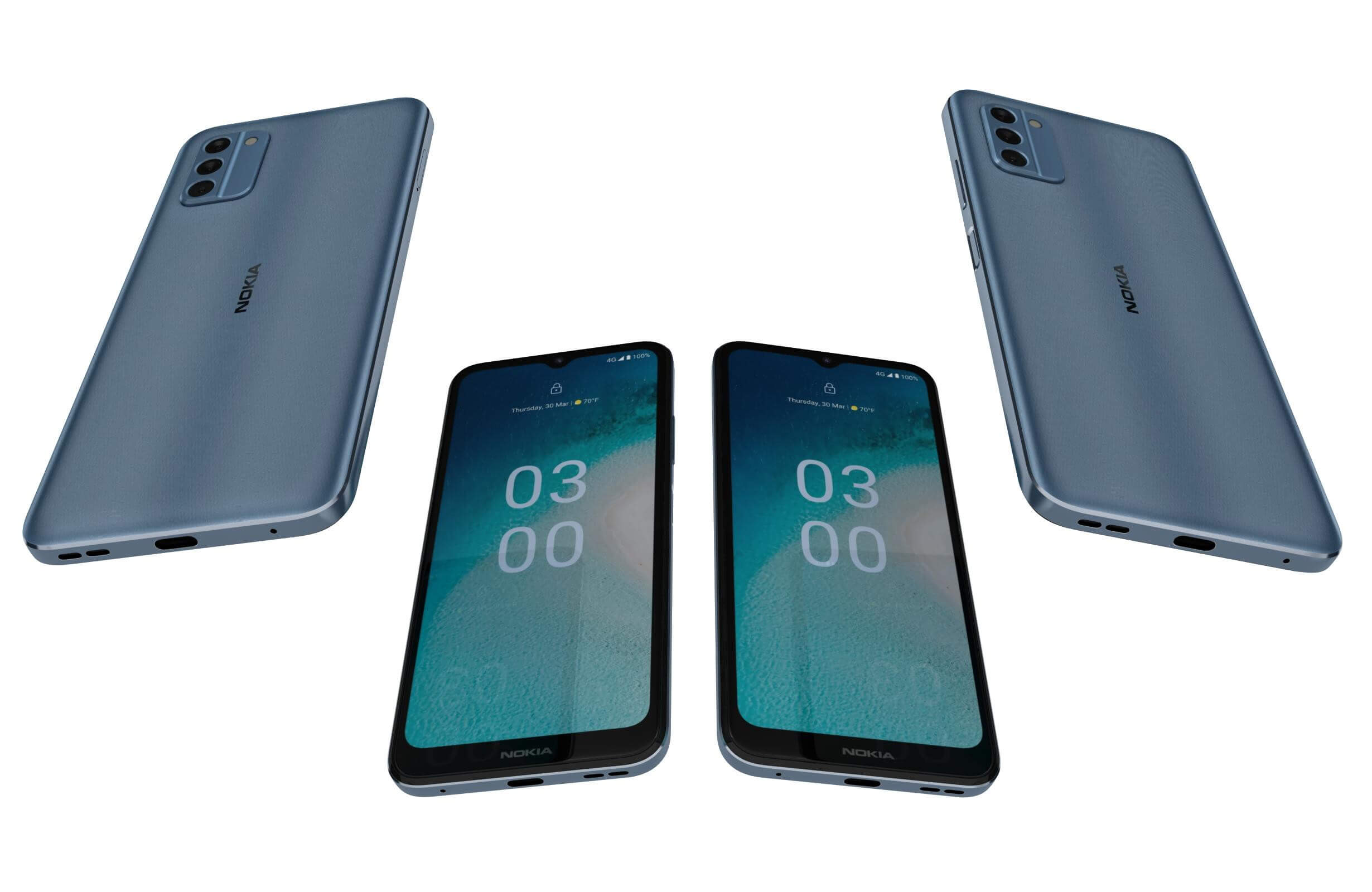 Nokia C300 Blue - 3D Model by Rever_Art