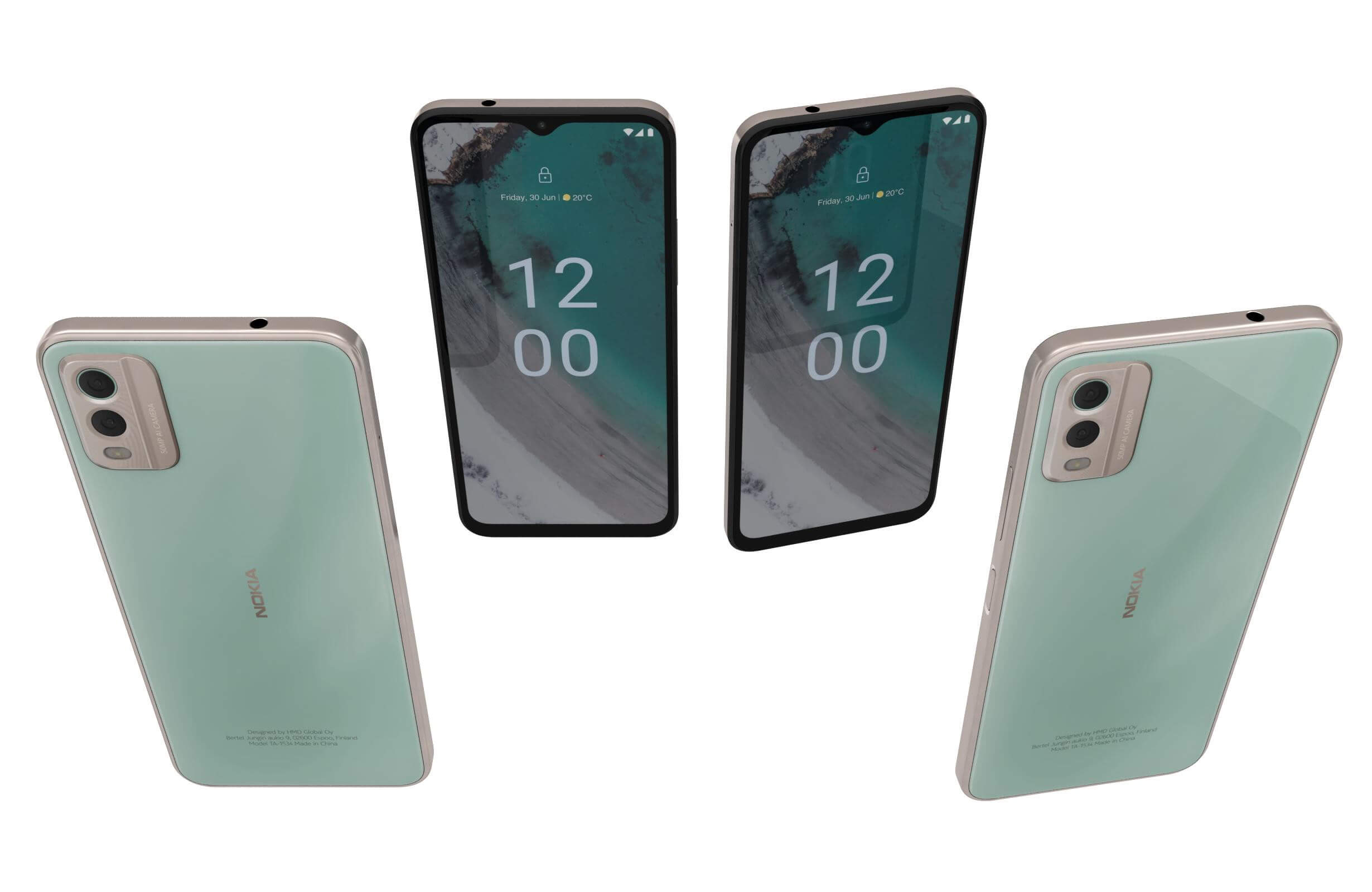 Nokia C32 All Colors - 3D Model by Rever_Art