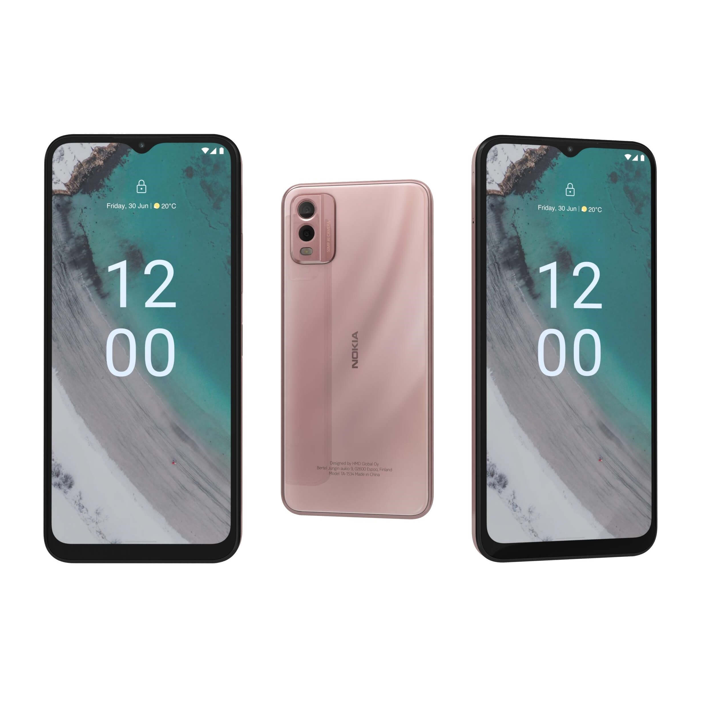 Nokia C32 Beach Pink - 3D Model by Rever_Art