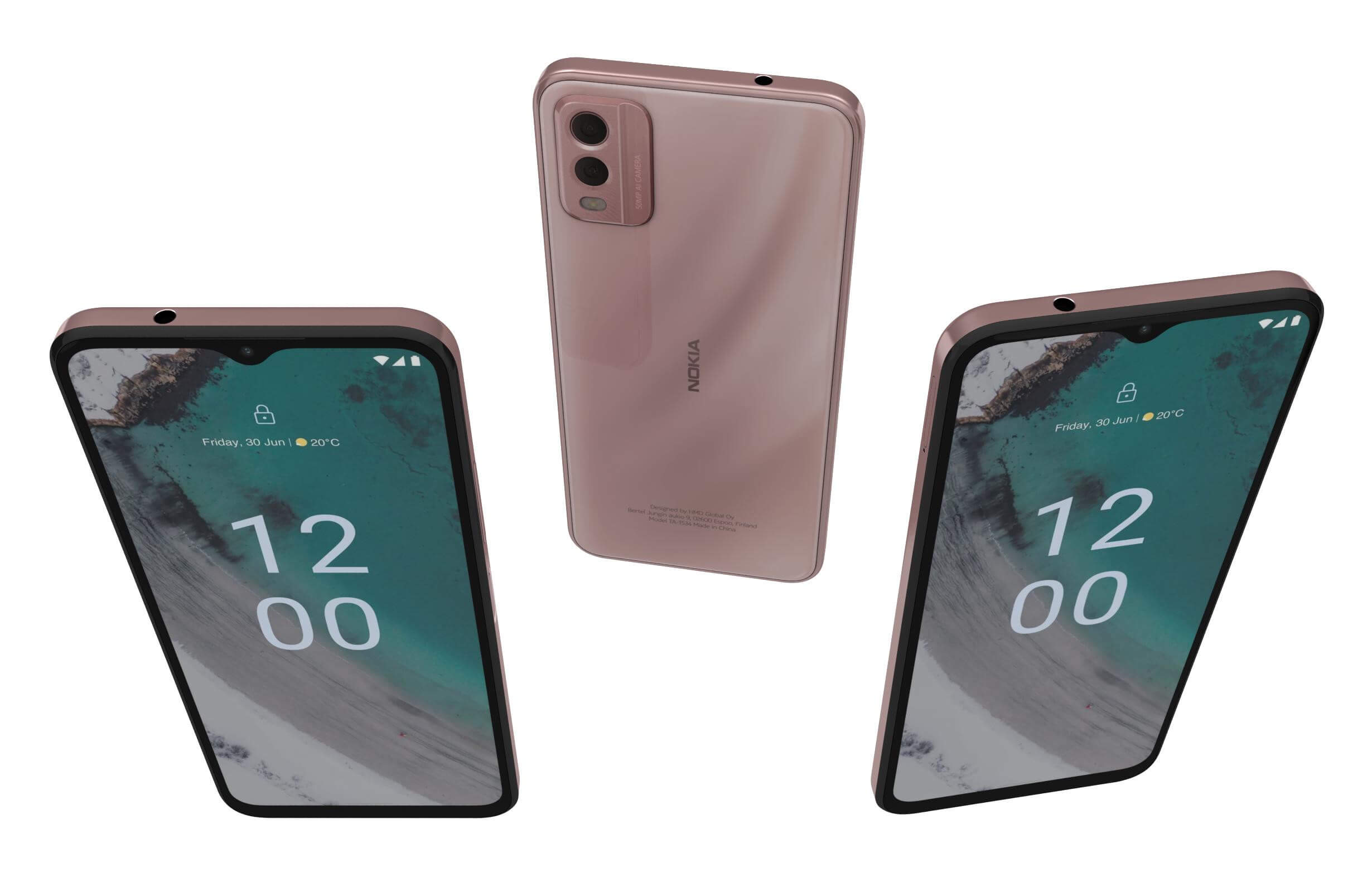 Nokia C32 Beach Pink - 3D Model by Rever_Art
