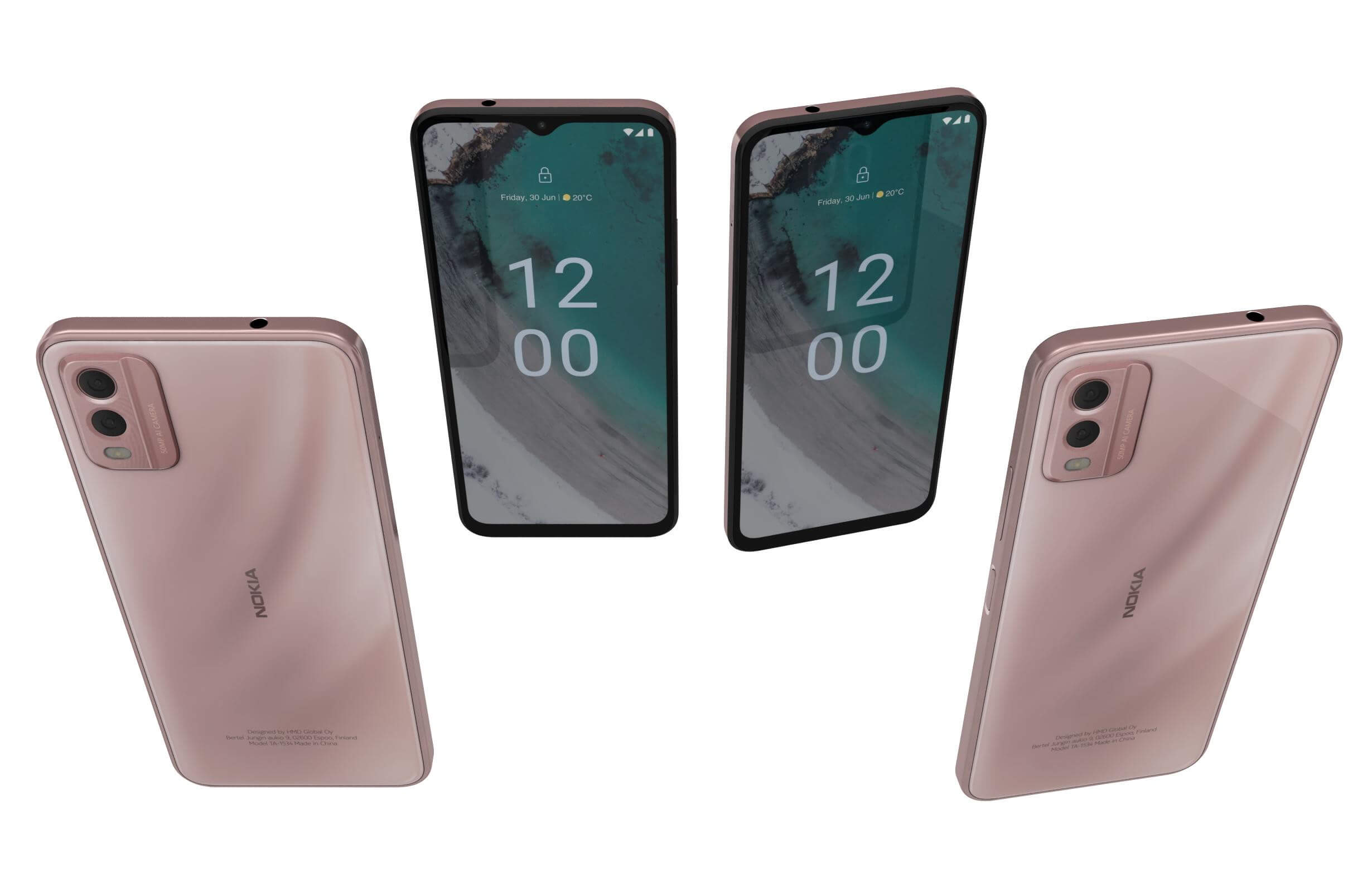 Nokia C32 Beach Pink - 3D Model by Rever_Art
