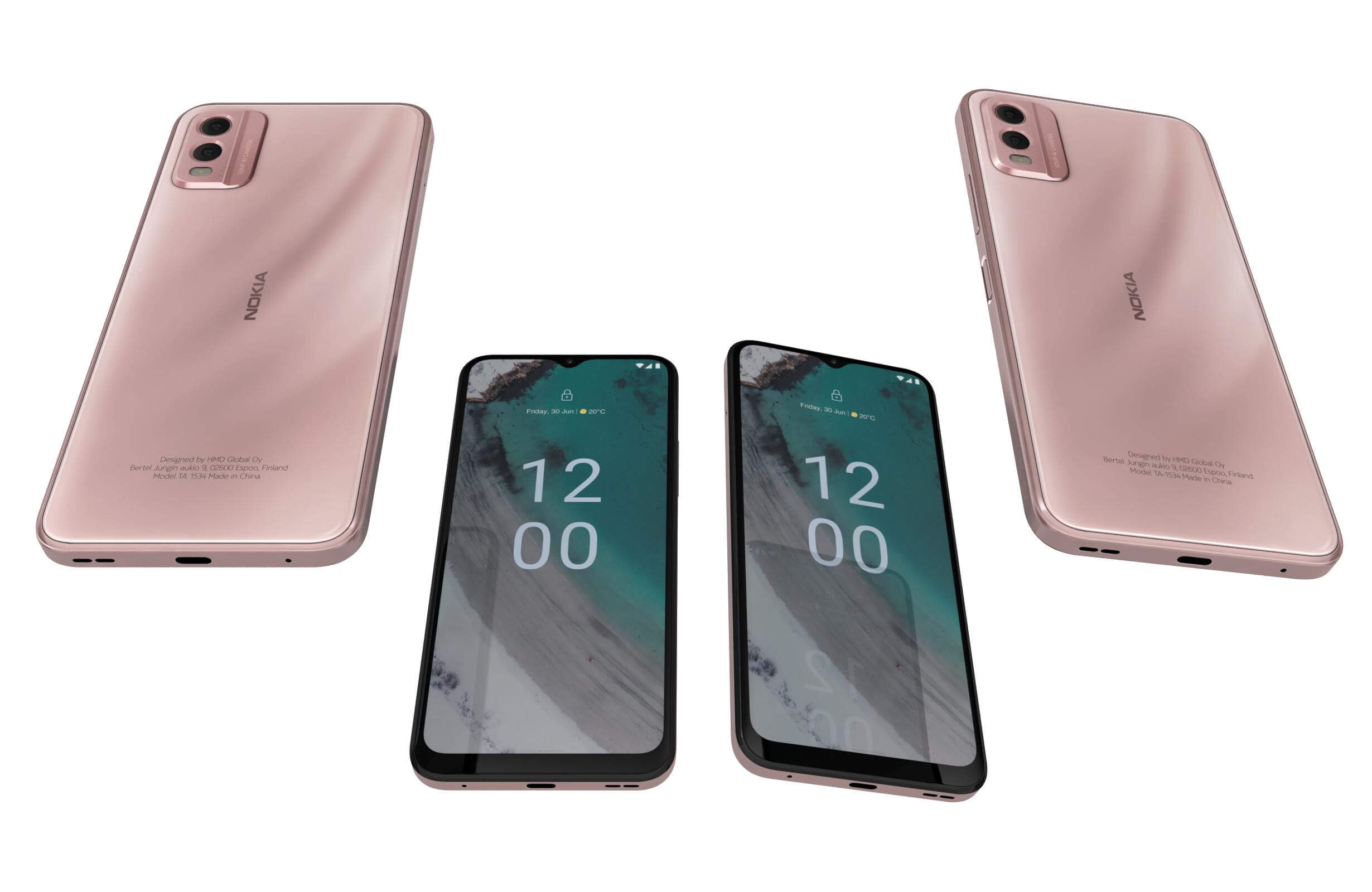 Nokia C32 Beach Pink - 3D Model by Rever_Art
