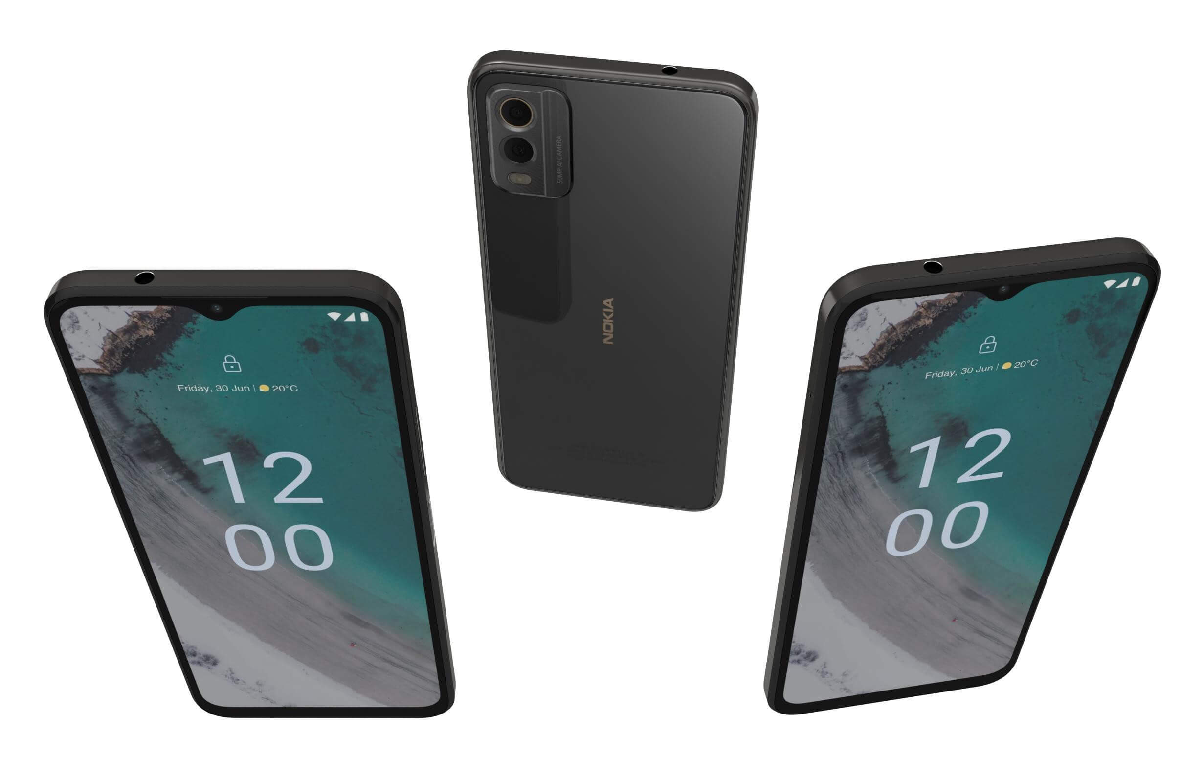 Nokia C32 Charcoal - 3D Model by Rever_Art