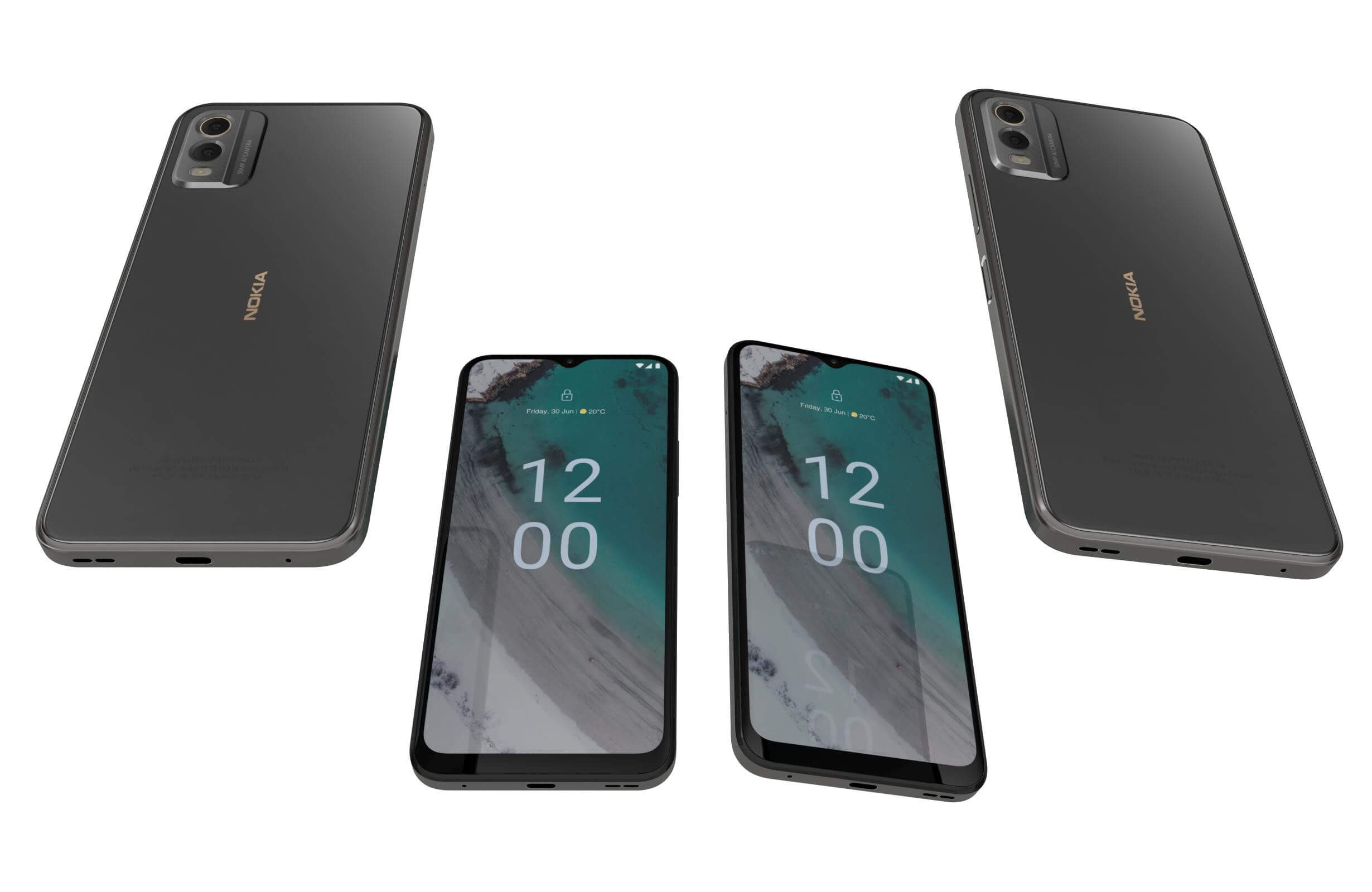 Nokia C32 Charcoal - 3D Model by Rever_Art