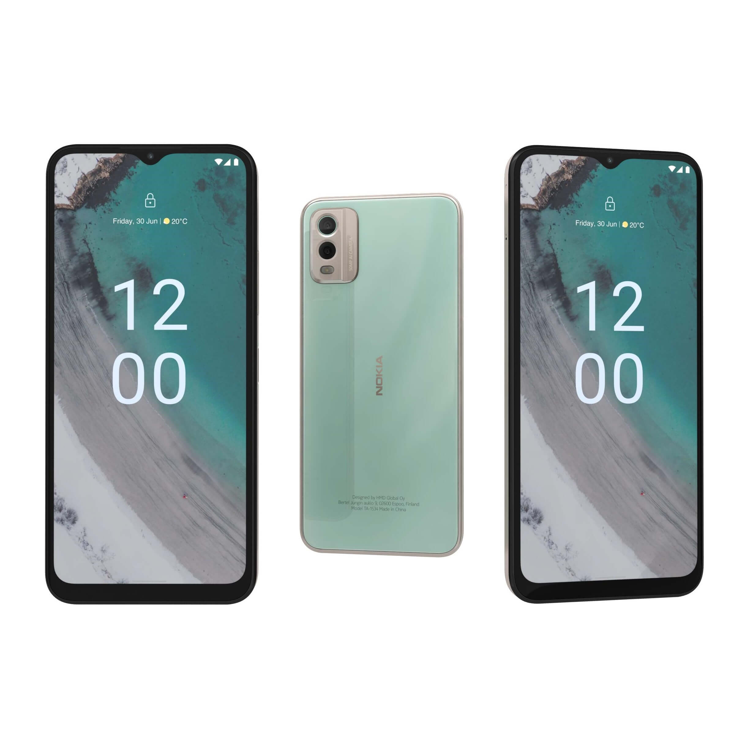 Nokia C32 Mint - 3D Model by Rever_Art