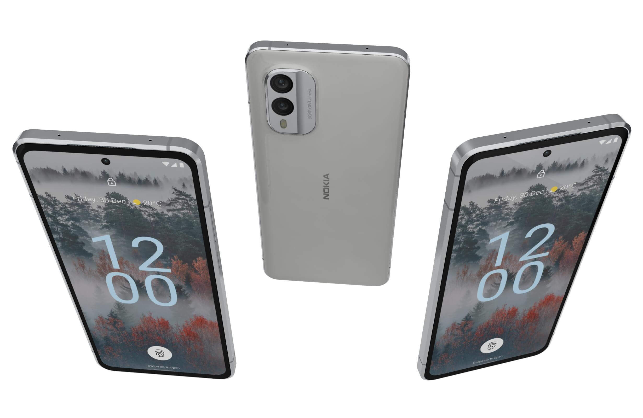 Nokia X30 Ice White - 3D Model by Rever_Art