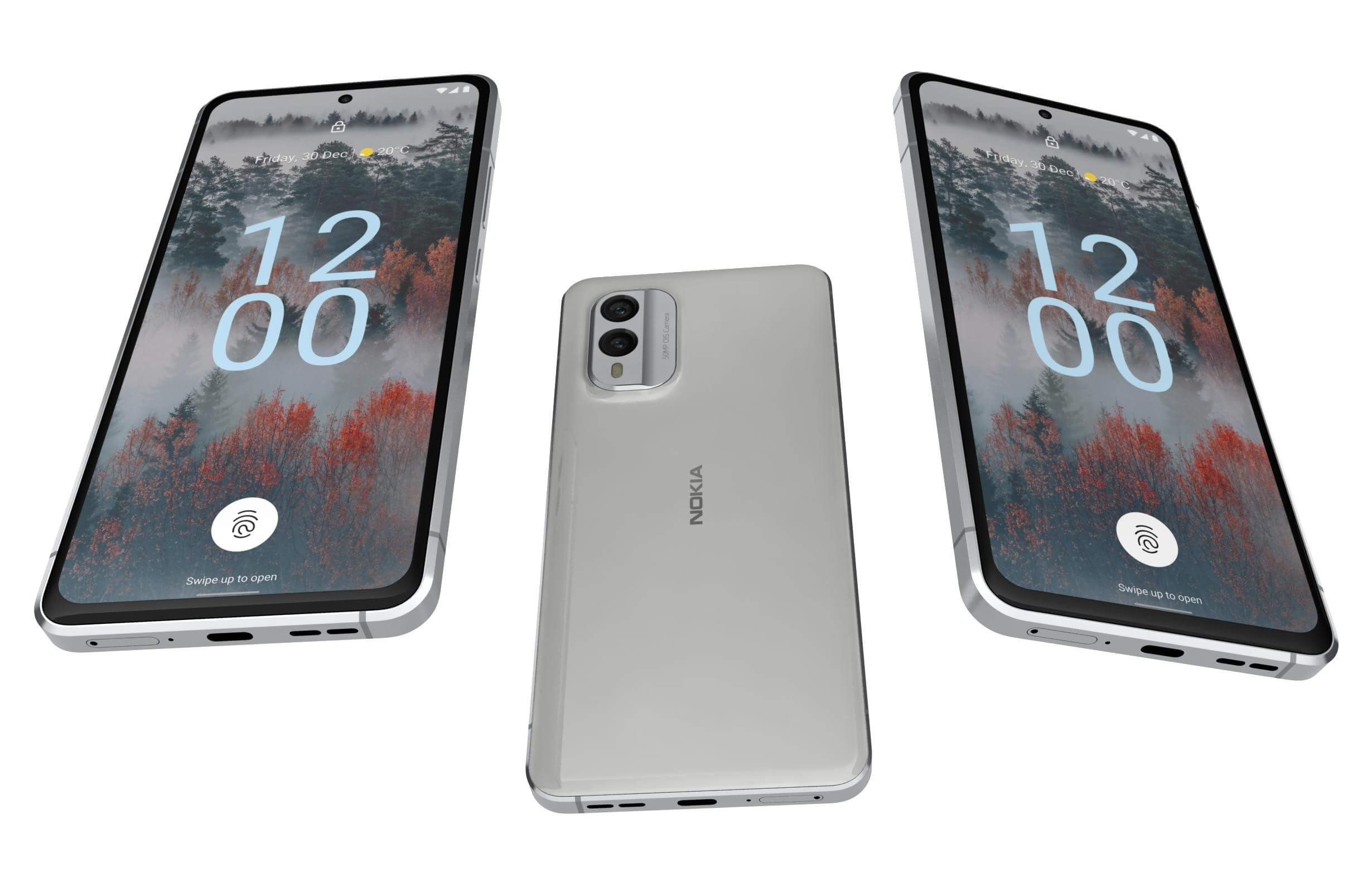 Nokia X30 Ice White - 3D Model by Rever_Art