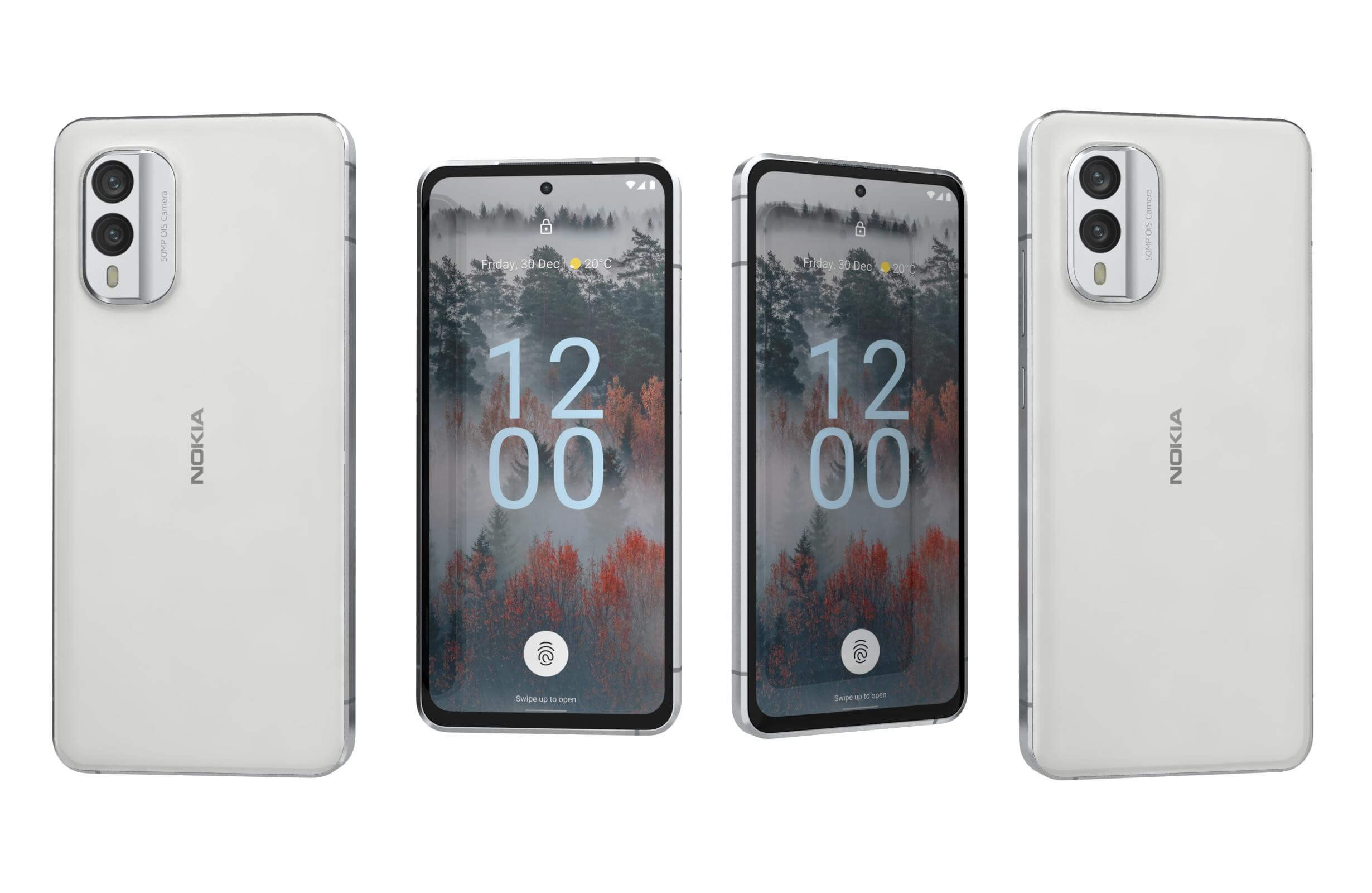 Nokia X30 Ice White - 3D Model by Rever_Art