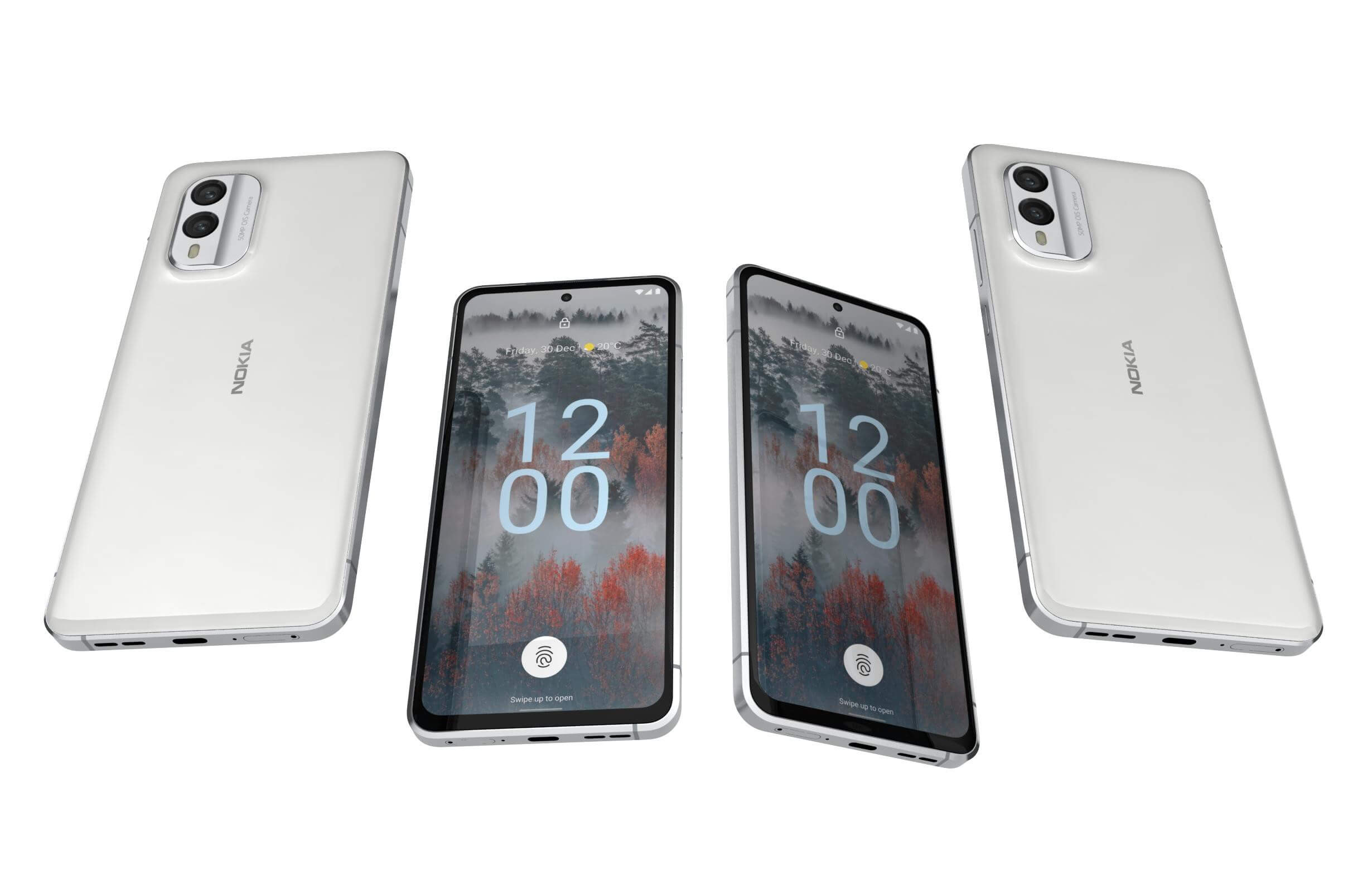 Nokia X30 Ice White - 3D Model by Rever_Art