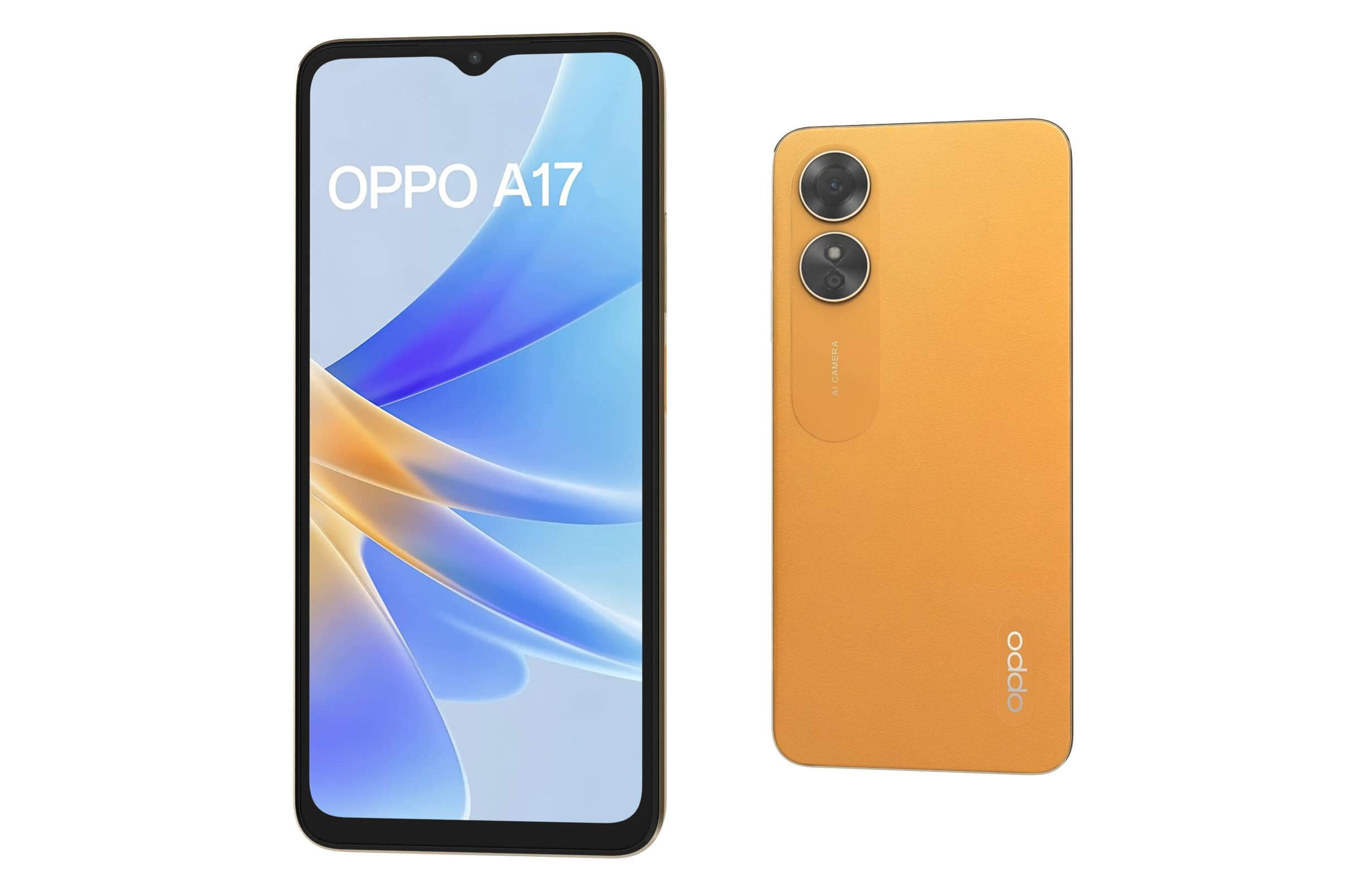 Oppo A17 Blue And Yellow - 3D Model by Rever_Art