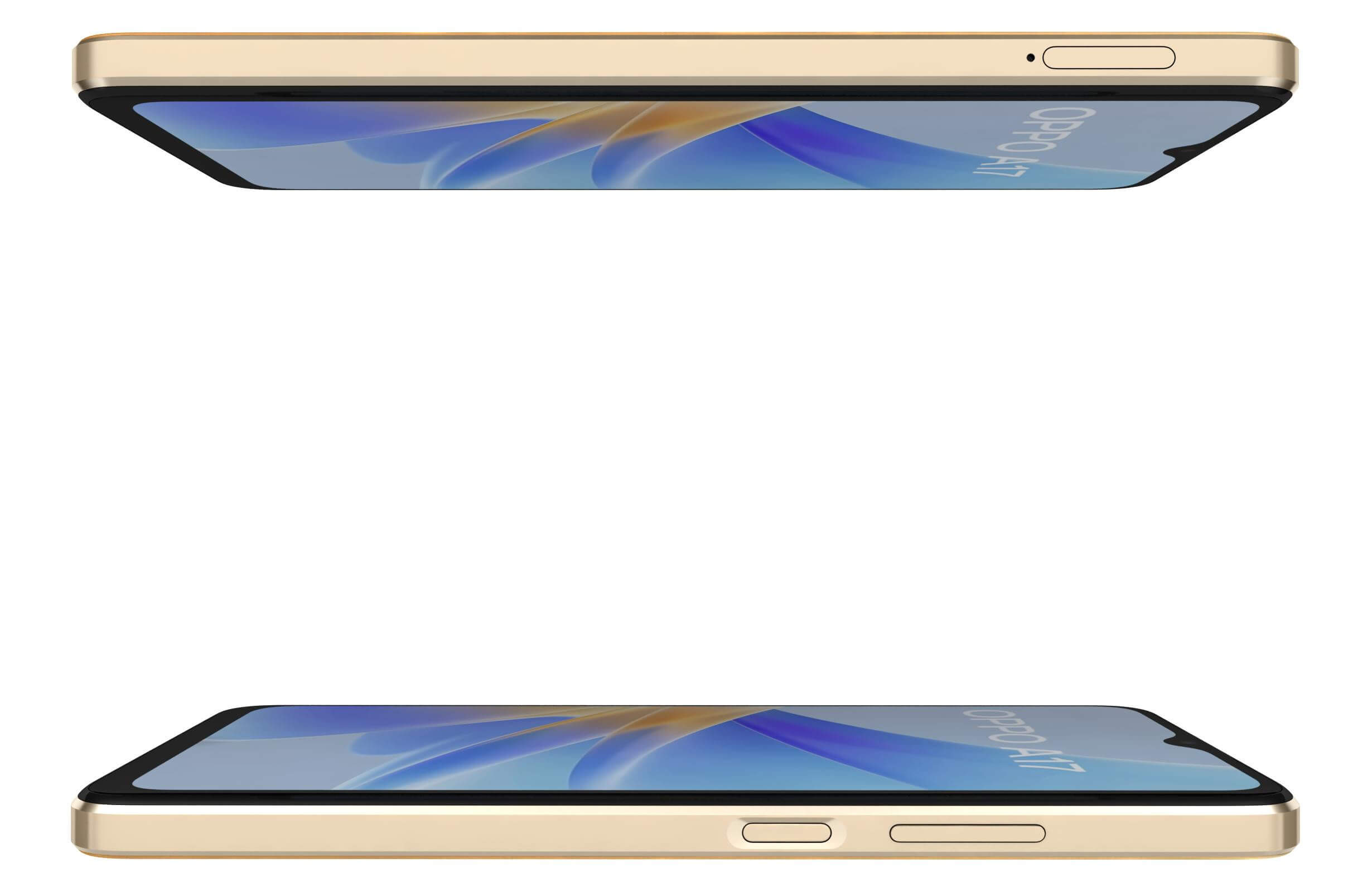 Oppo A17 Blue And Yellow - 3D Model by Rever_Art