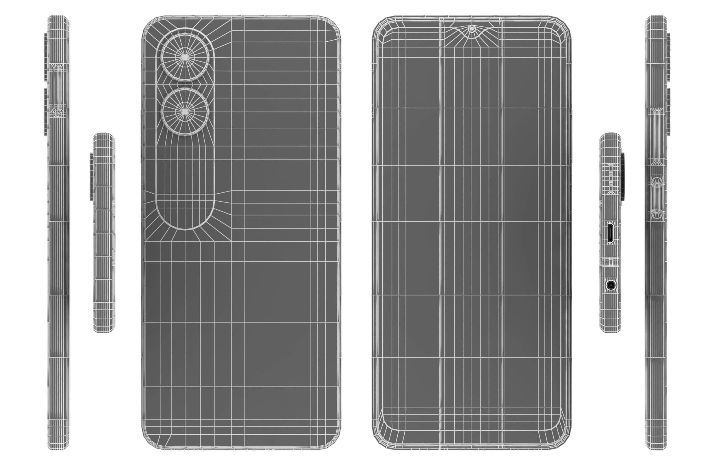 Oppo A17 Blue And Yellow - 3D Model by Rever_Art