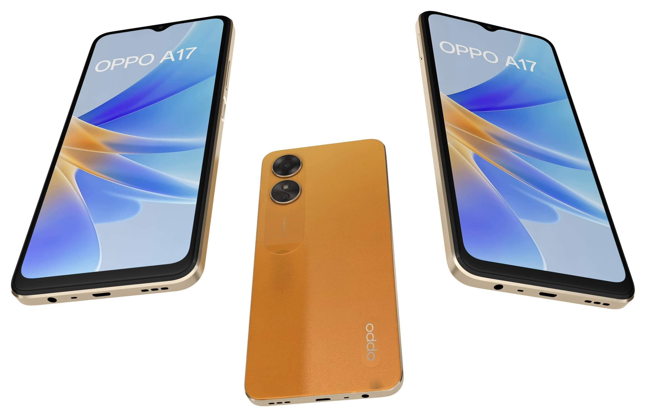 Oppo A17 Gold - 3D Model by Rever_Art